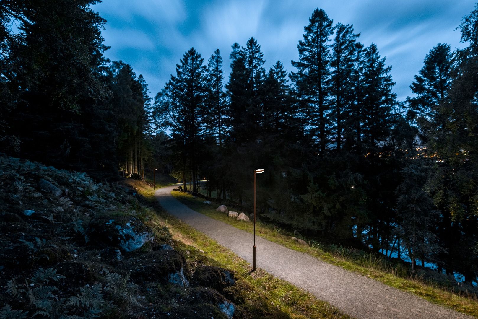 LP CAPSULE LED street lamp on pole By Louis Poulsen | design Henning Larsen
