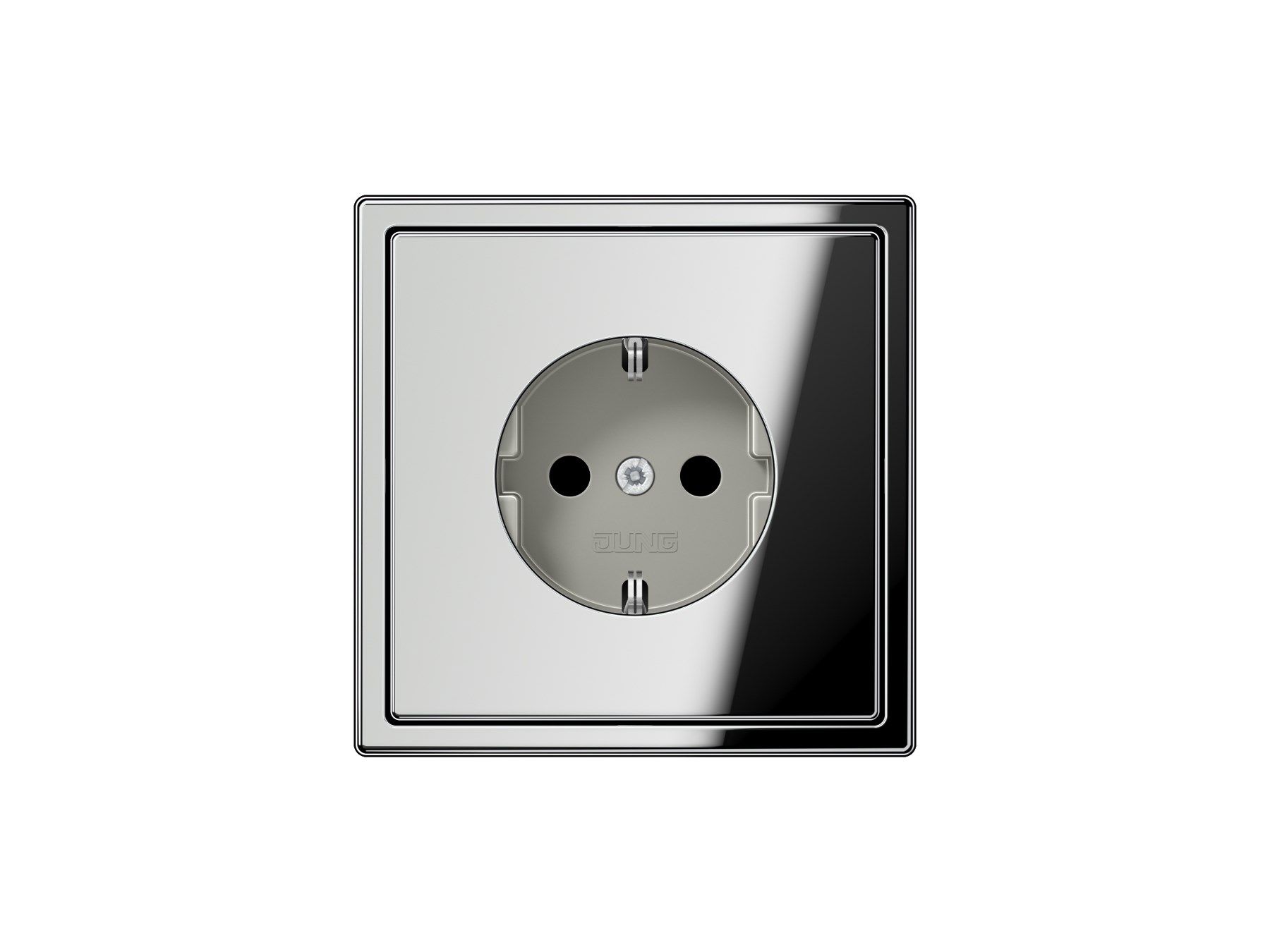 LS 990 Chrome plated electrical socket By JUNG