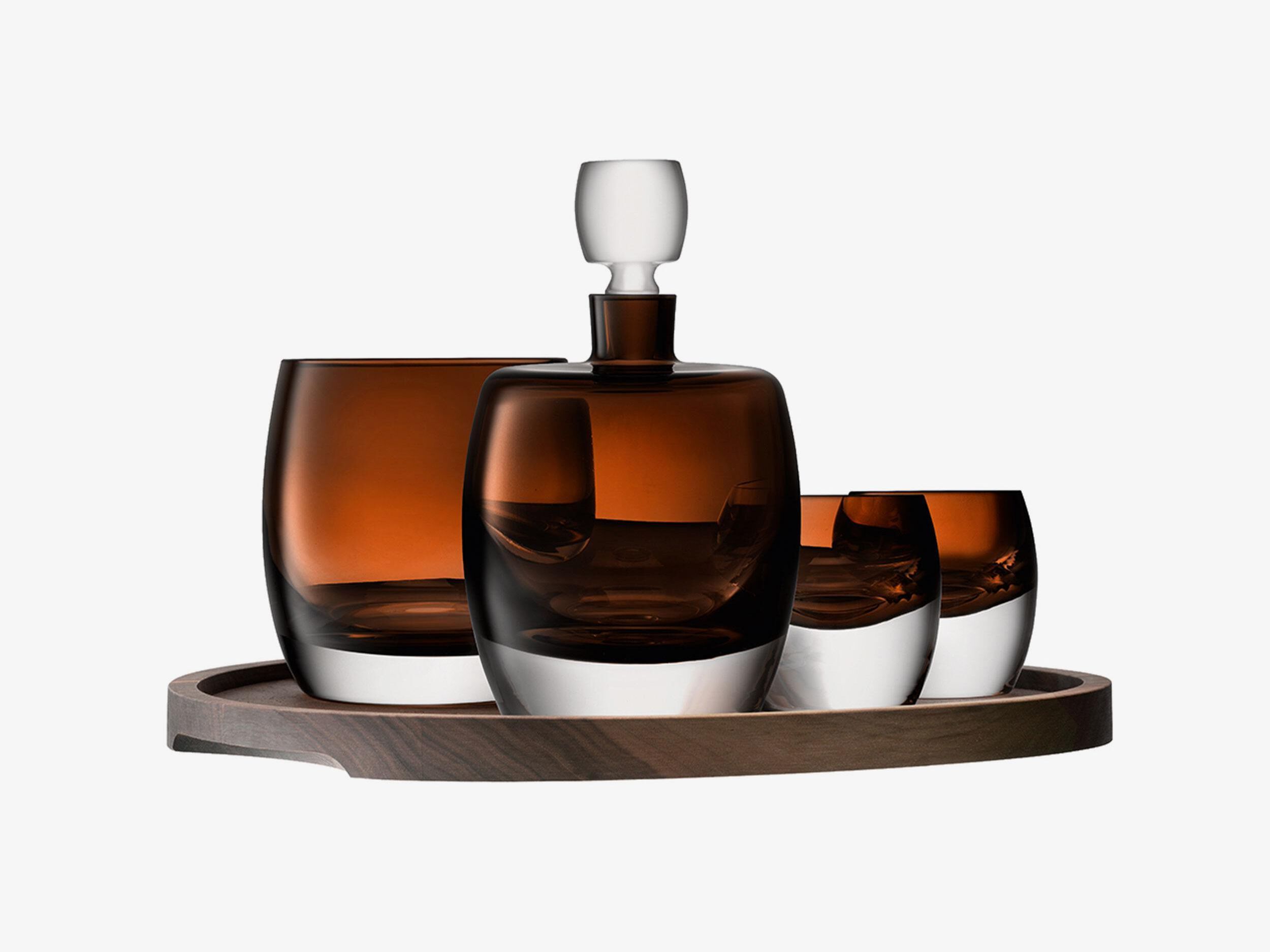 WHISKY CLUB CONNOISSEUR SET & SERVING TRAY Glass By LSA