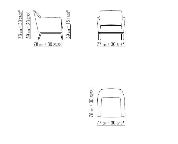 LUCE | Armchair By Flexform design Antonio Citterio