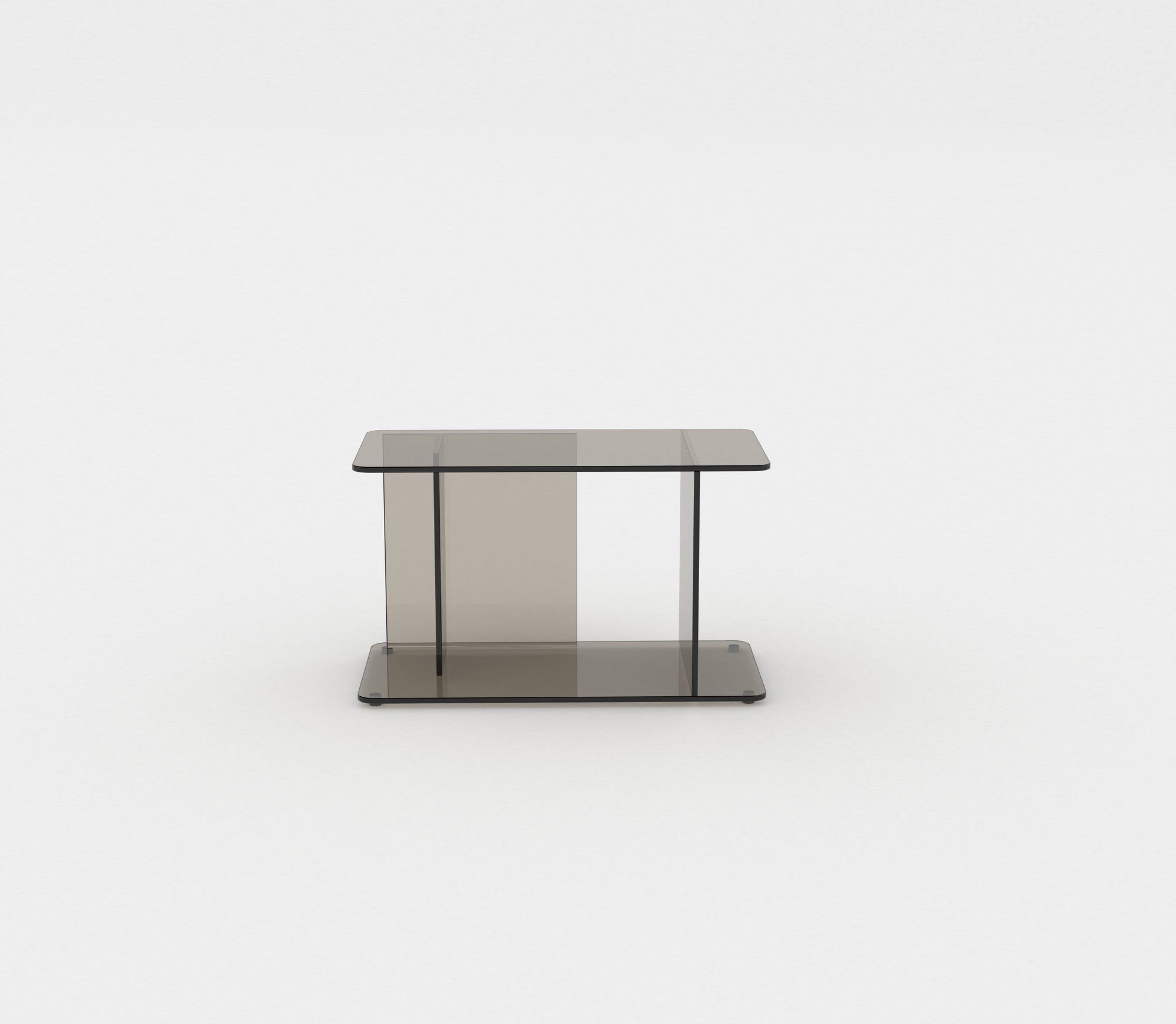 LUCENT | High side table Rectangular tempered glass coffee table By ...