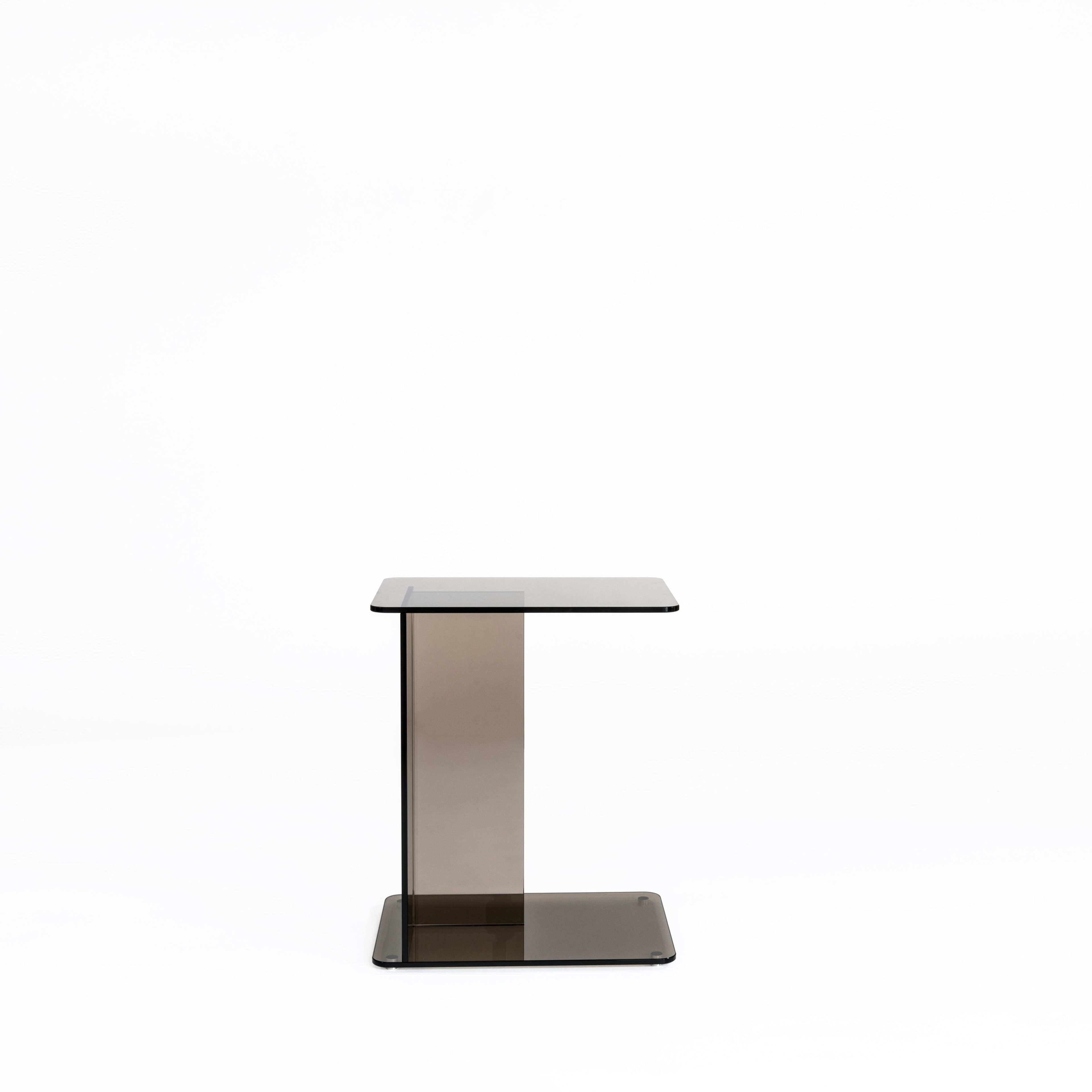 LUCENT | Side table Rectangular tempered glass side table By Case ...
