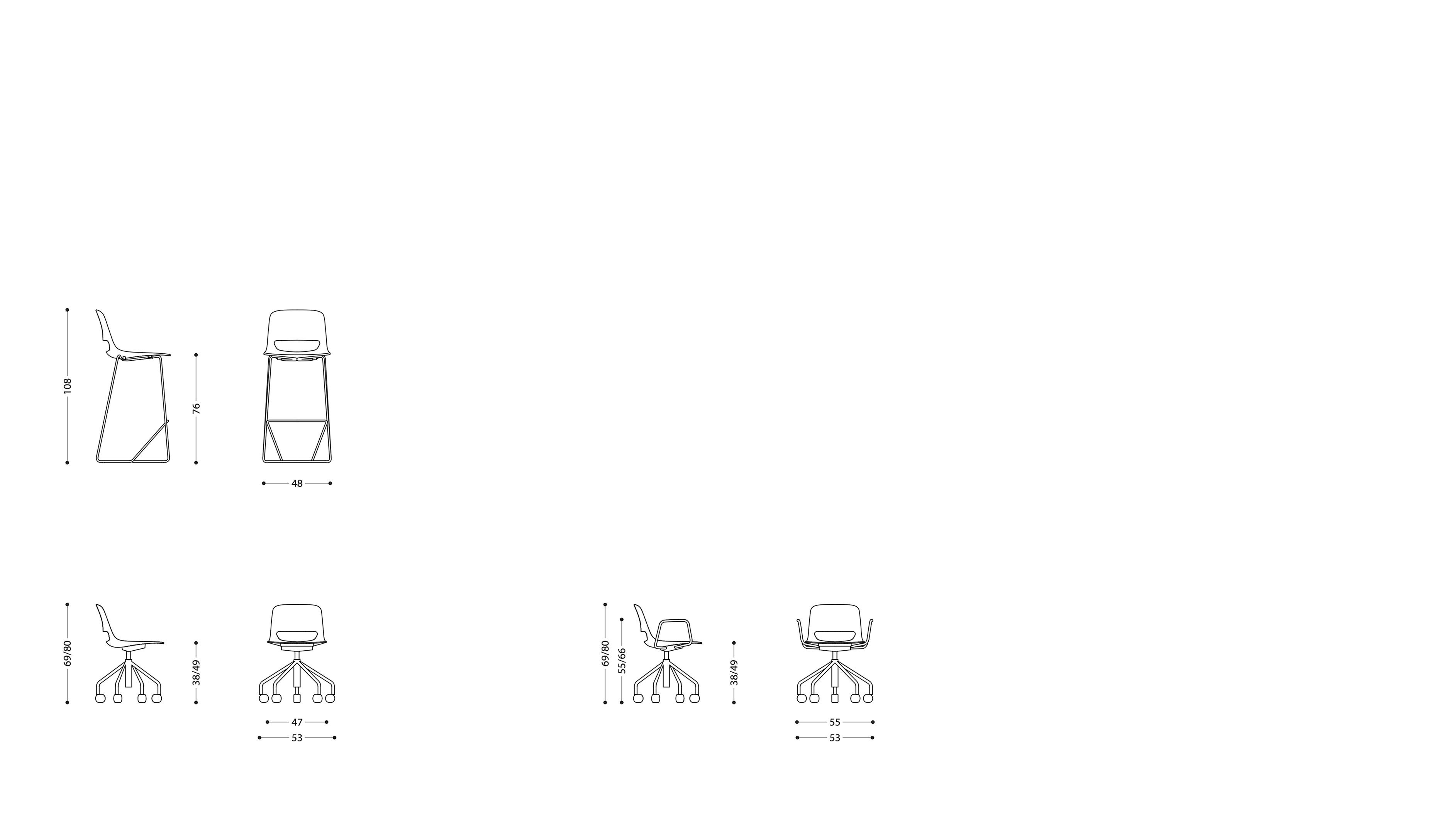 LUCKY | Office chair Lucky Collection By LAMM design Emilio Nanni