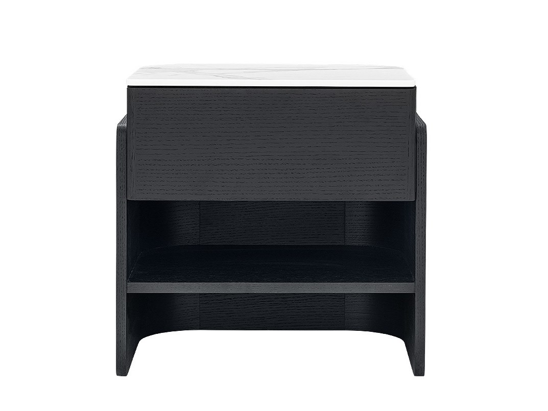 Wooden bedside table LUNA By HC28 Cosmo design L&L Studio