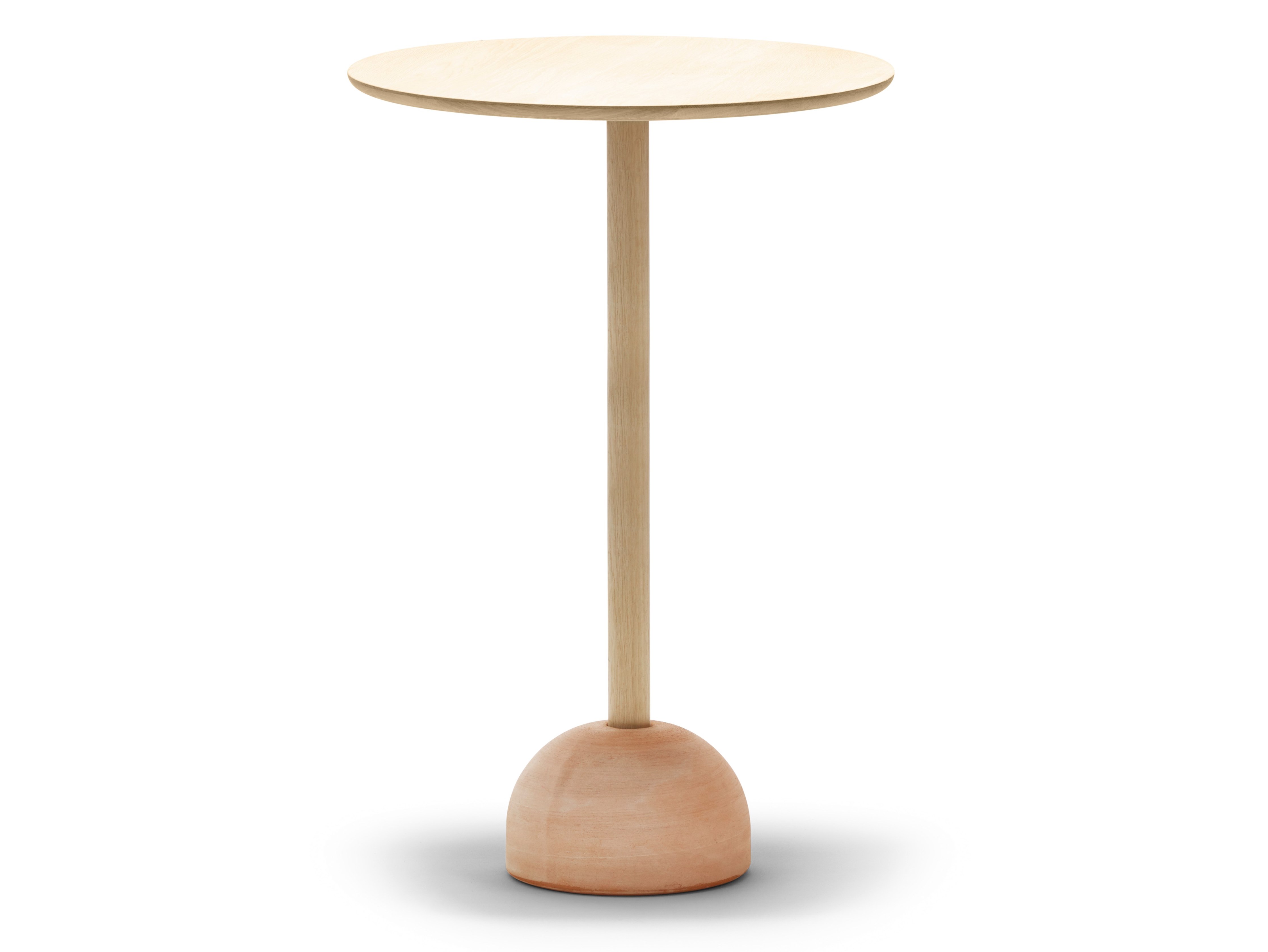 LUR Round oak high table By Alki | design Iratzoki Lizaso