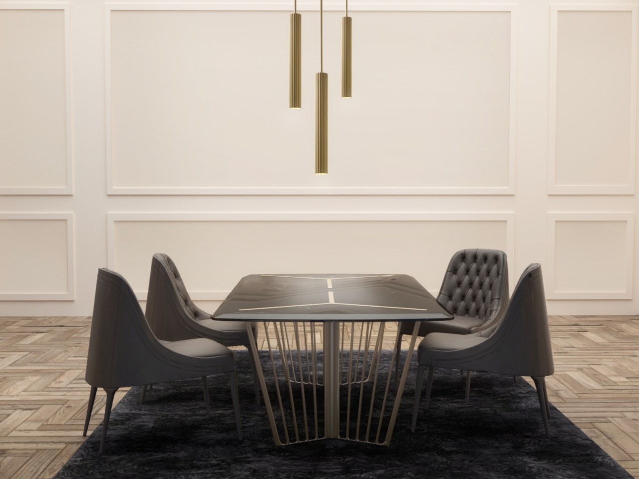 LUSTRIN LS01 LED brass pendant lamp By LUCE TU | design Isacco Brioschi