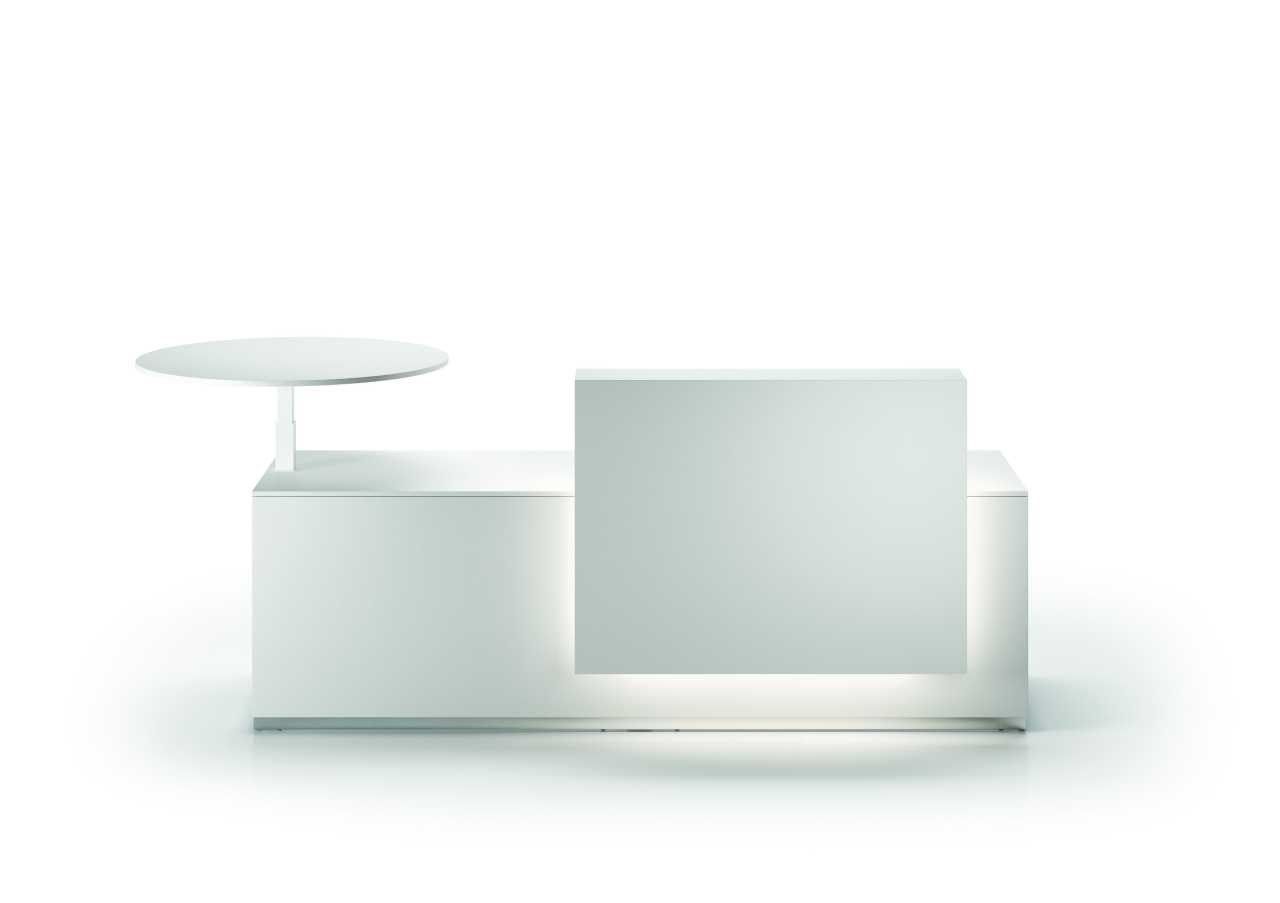 Modular Office reception desk with Built-In Lights LUX 3 Reception Lux ...