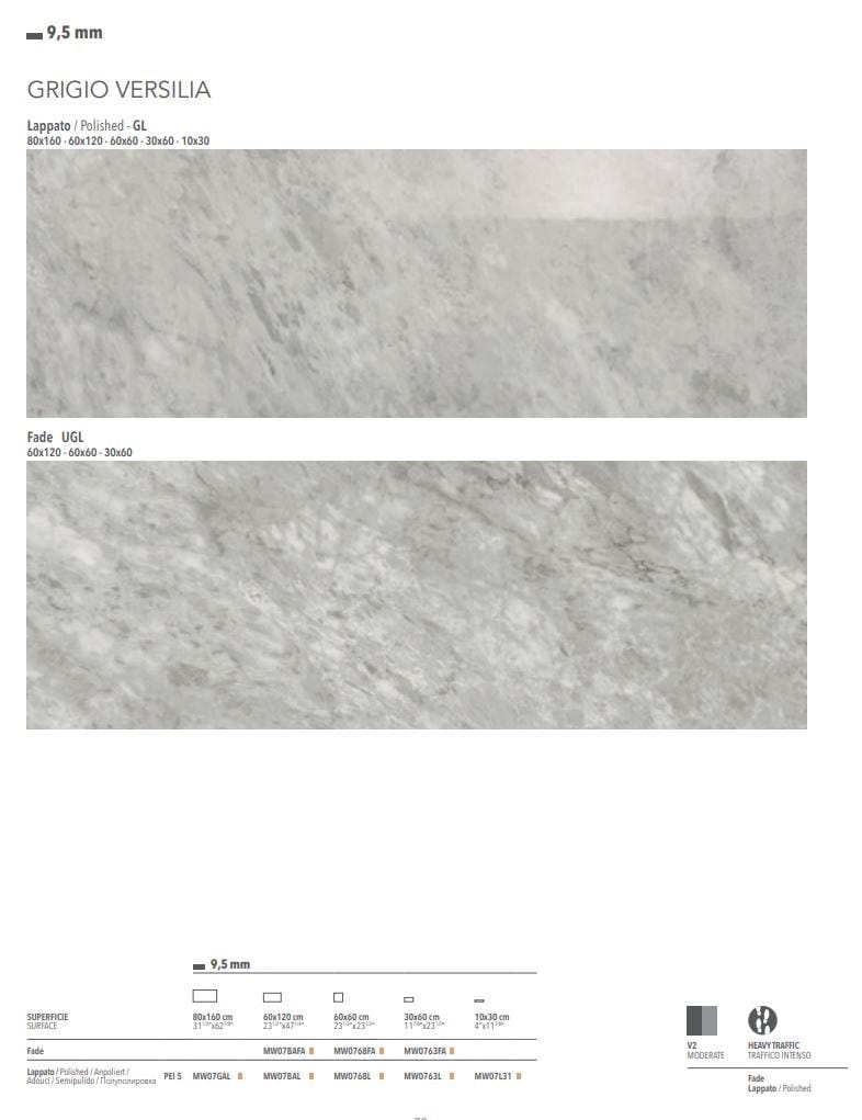 Pavimento/rivestimento in gres porcellanato effetto marmo LUX EXPERIENCE GRIGIO VERSILIA ...