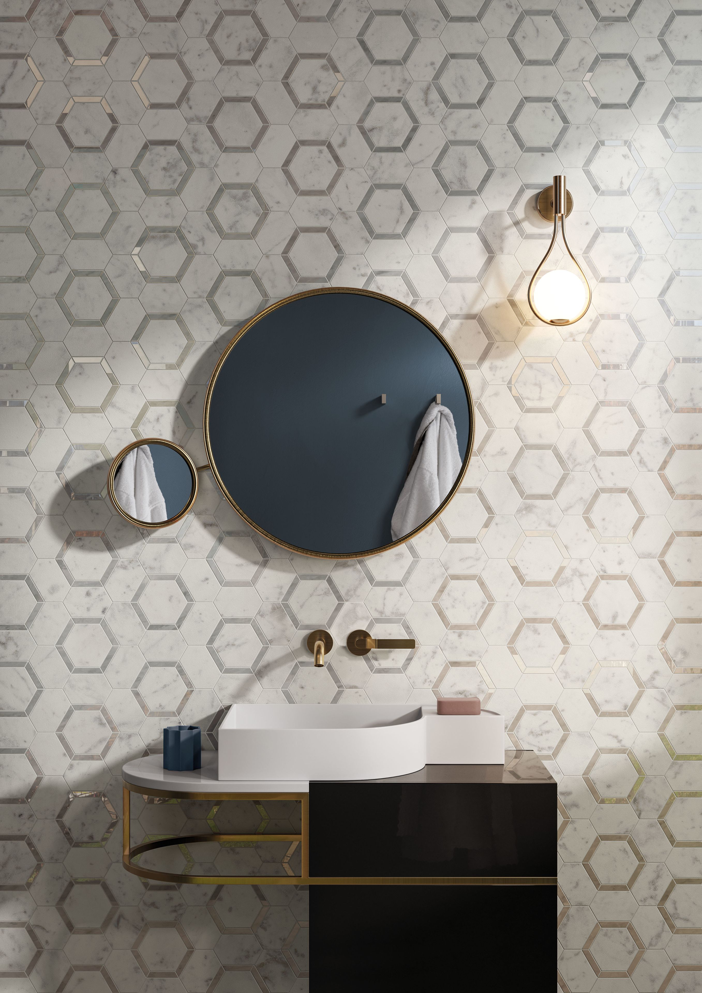 Porcelain stoneware wall/floor tiles with marble effect LUX EXPERIENCE ...