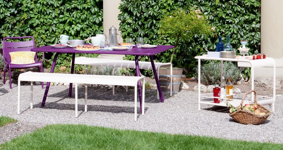 LUXEMBOURG Aluminium garden trolley By Fermob | design Frédéric Sofia
