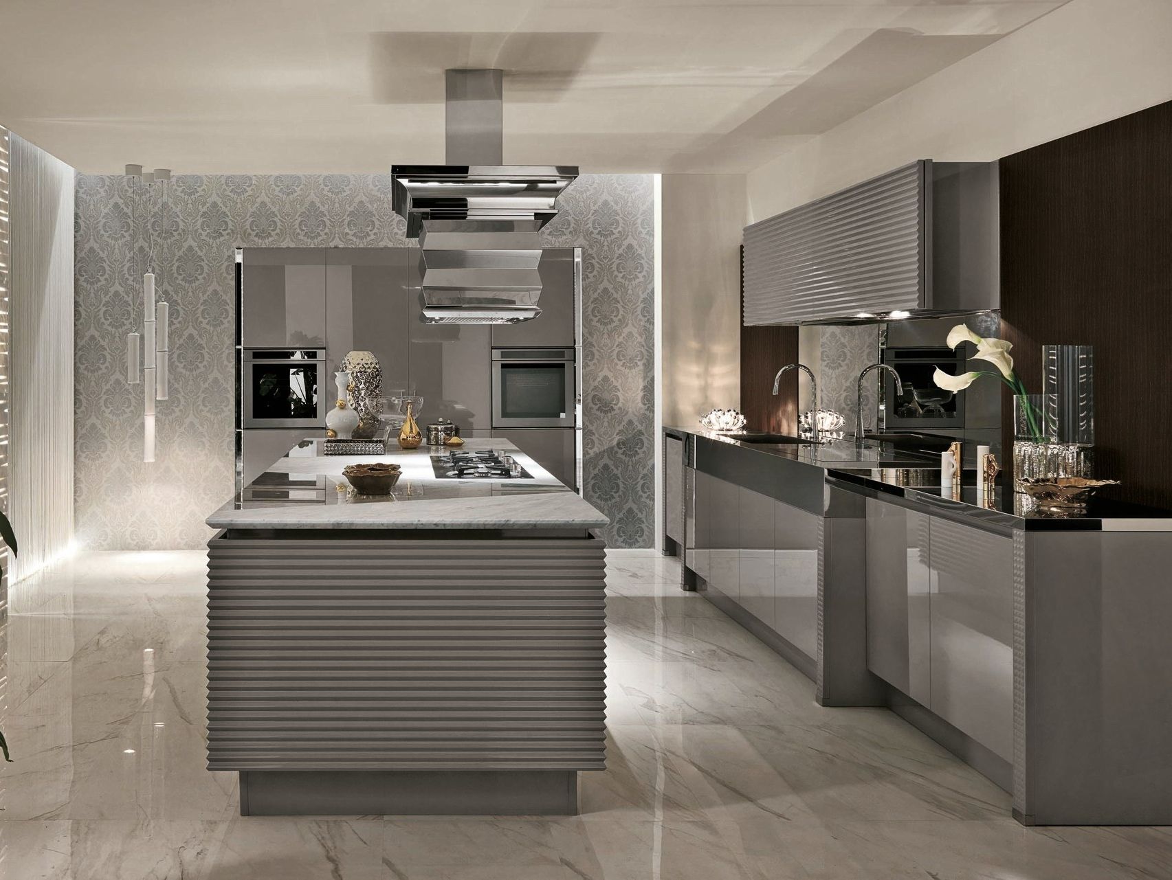 LUXURY GLAM | Kitchen with island Luxury Glam Collection By Aster Cucine