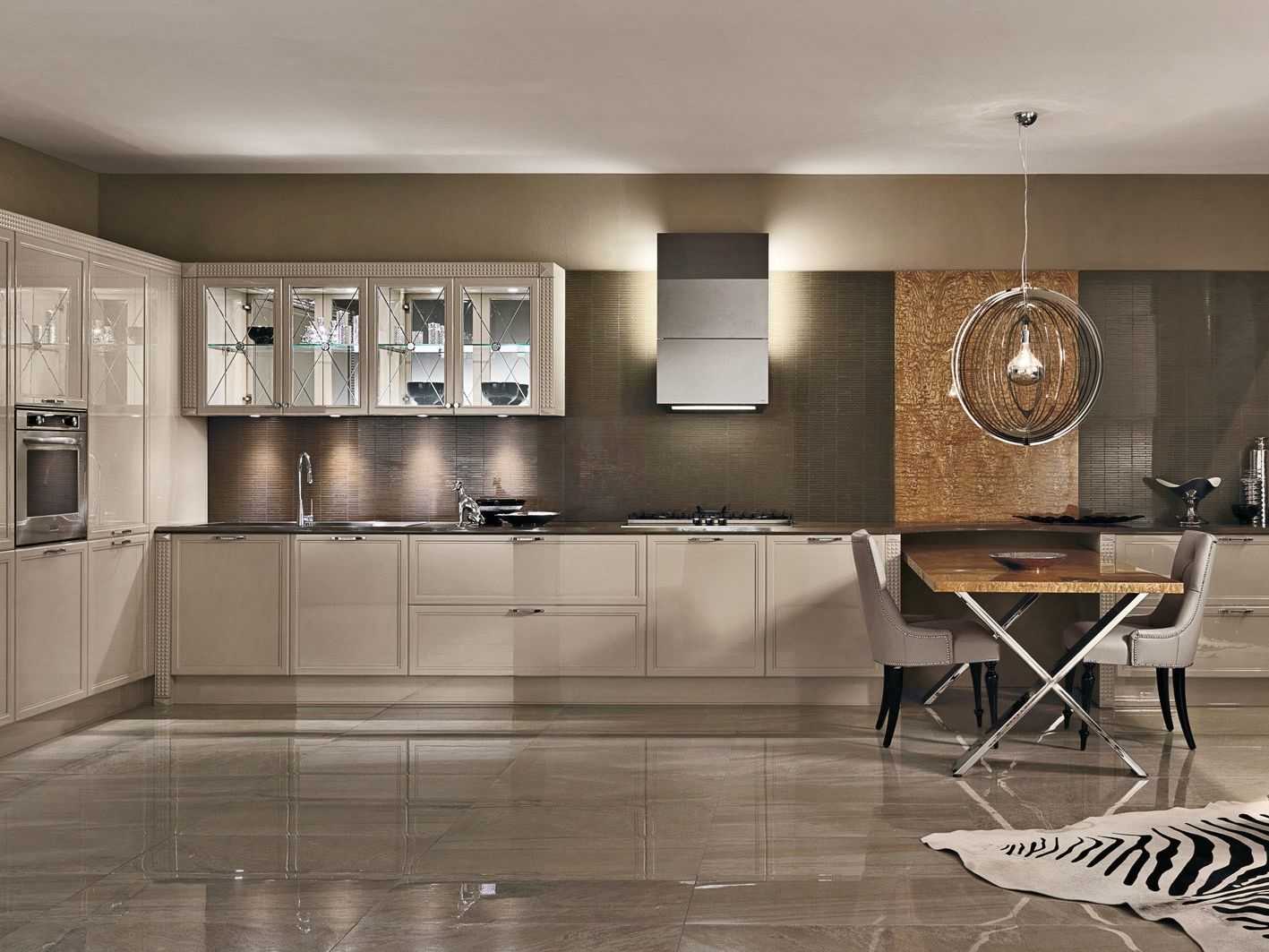 LUXURY GLAM | Cocina lineal Colección Luxury Glam By Aster Cucine