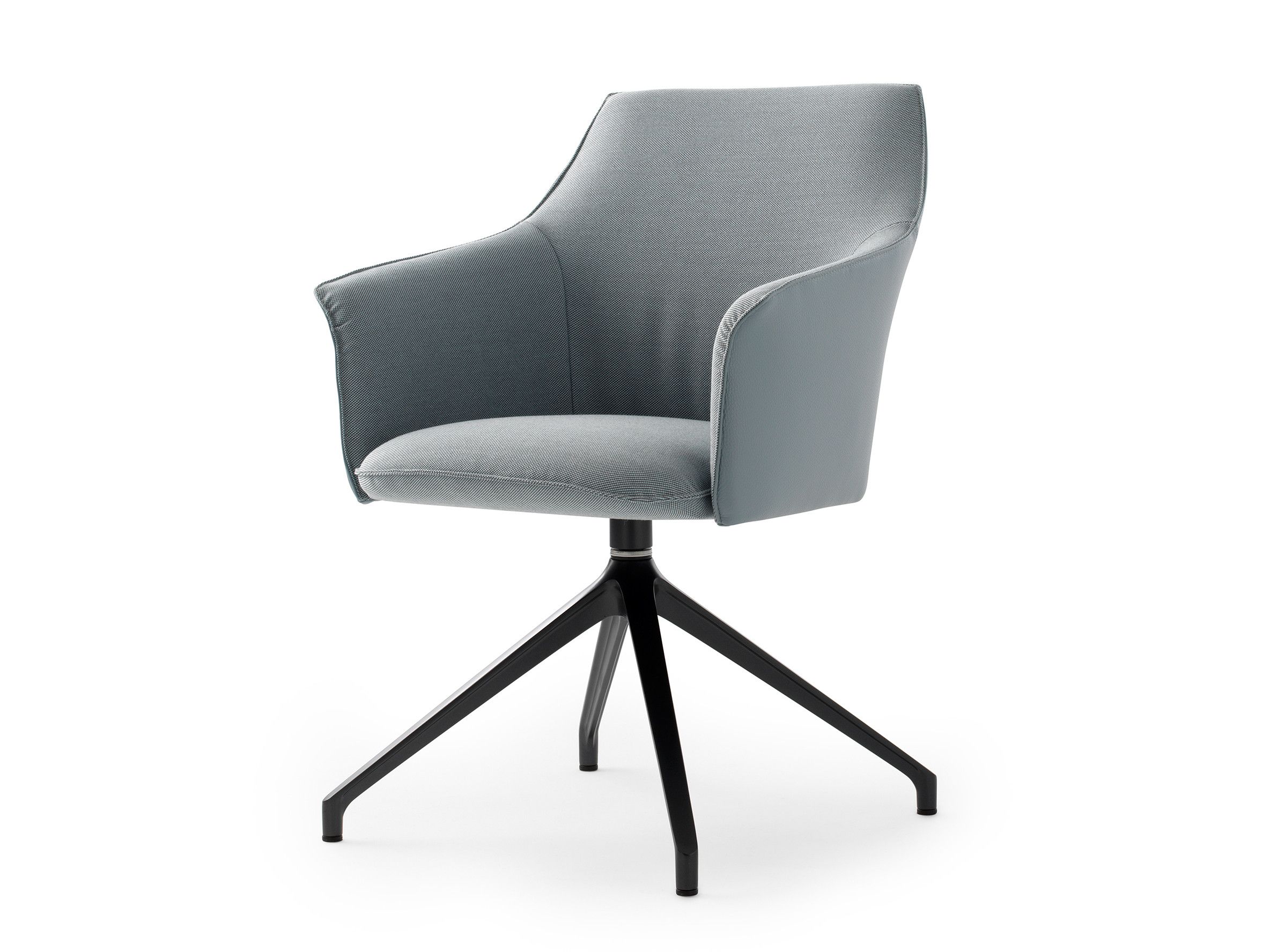 LX368-LX386-LX671 Swivel trestle-based chair with armrests By LEOLUX LX ...