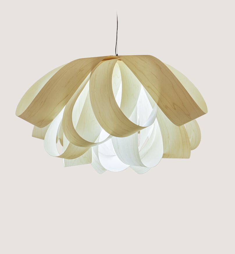 AGATHA LARGE Handmade wood veneer pendant lamp By LZF | design Luis Eslava