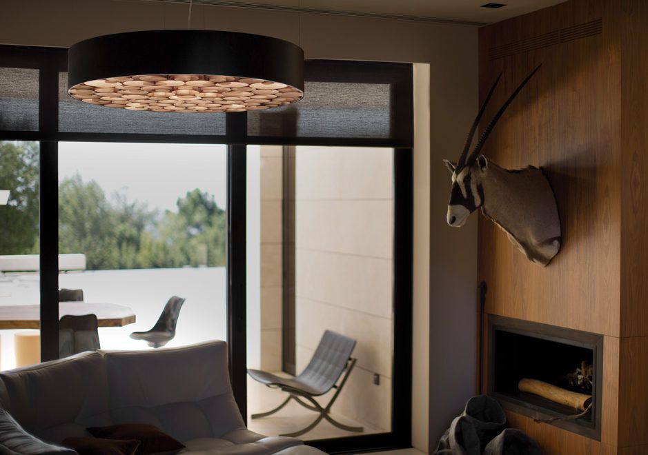 SPIRO Handmade wood veneer pendant lamp By LZF | design Remedios Simón