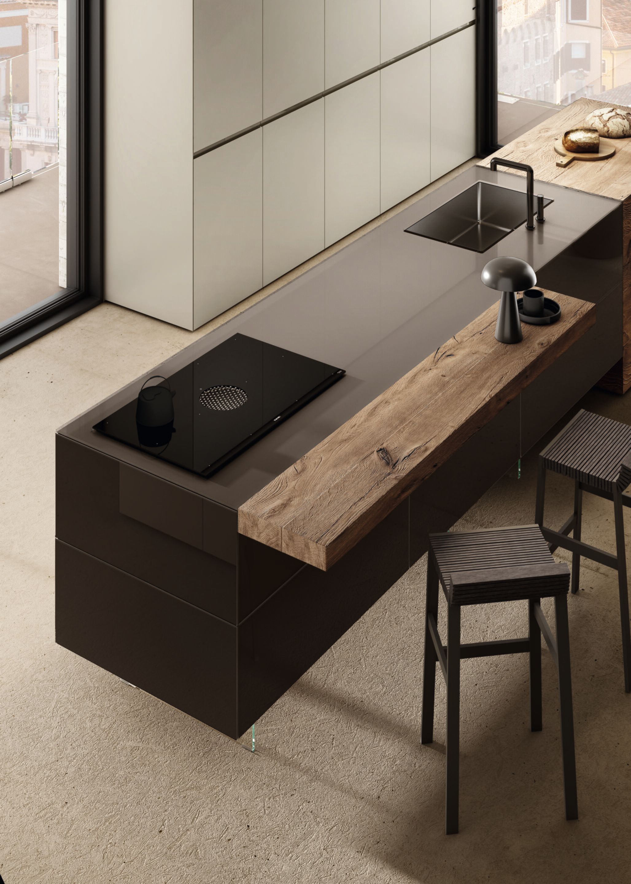 36e8 KITCHEN 2816 Fitted kitchen with island By Lago | design Daniele Lago