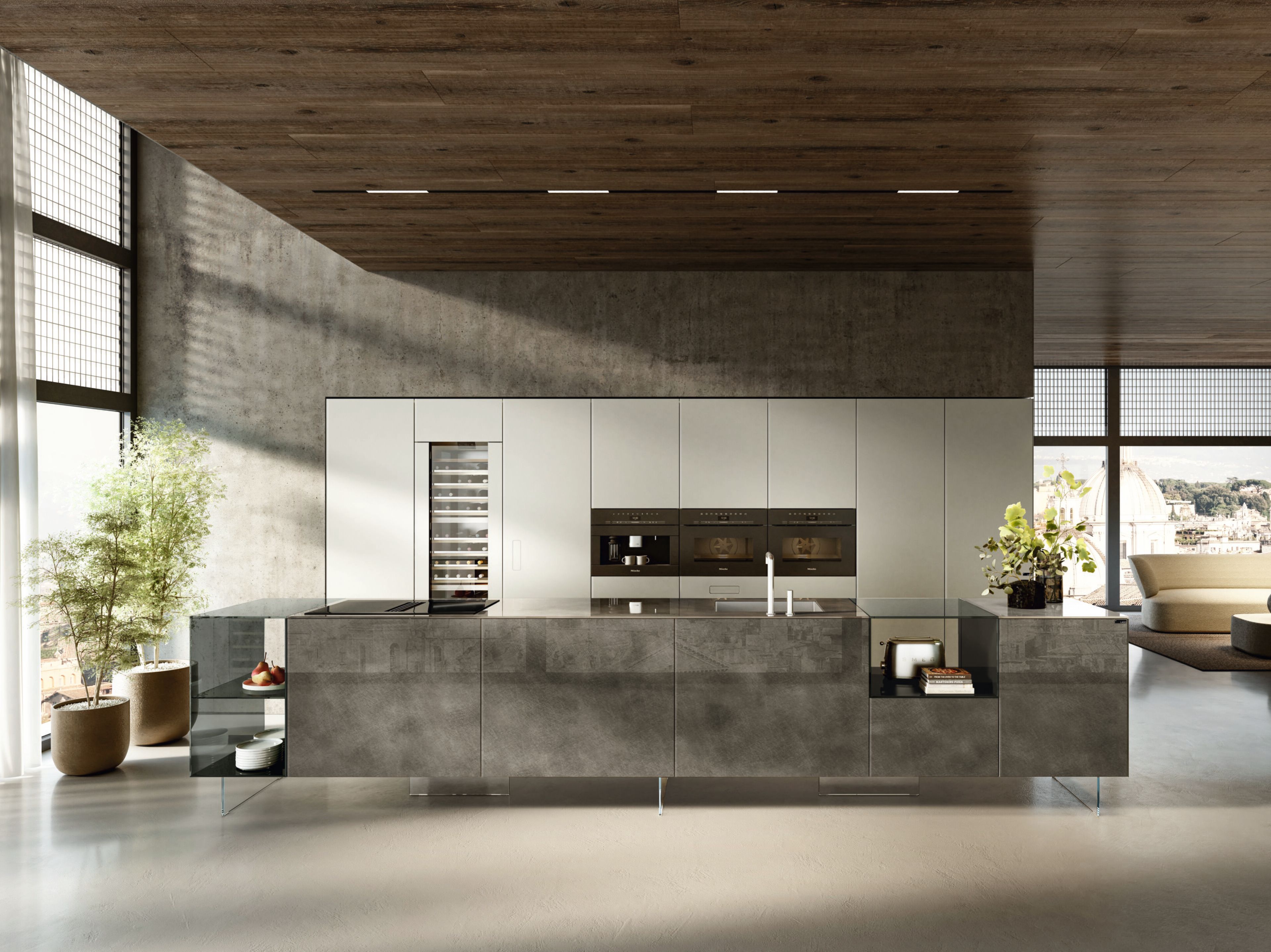 36e8 KITCHEN 2812 Fitted kitchen with island By Lago | design Daniele Lago