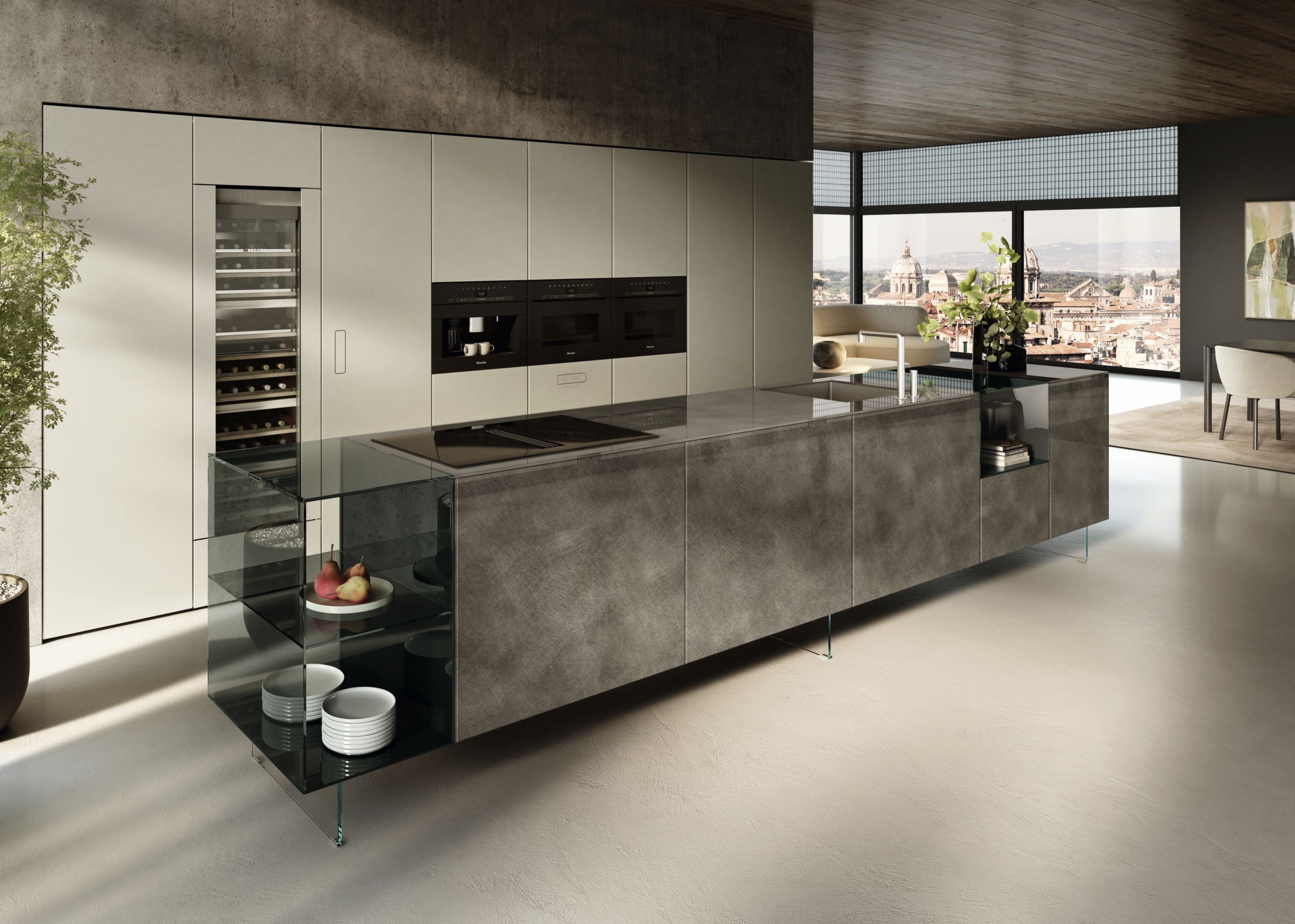 36e8 KITCHEN 2812 Fitted kitchen with island By Lago | design Daniele Lago