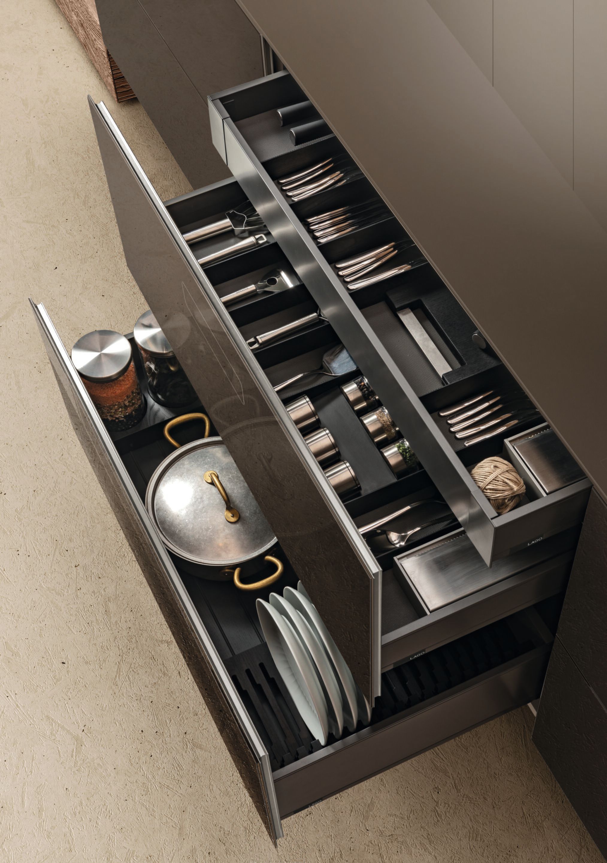 36e8 KITCHEN 2816 Fitted kitchen with island By Lago | design Daniele Lago