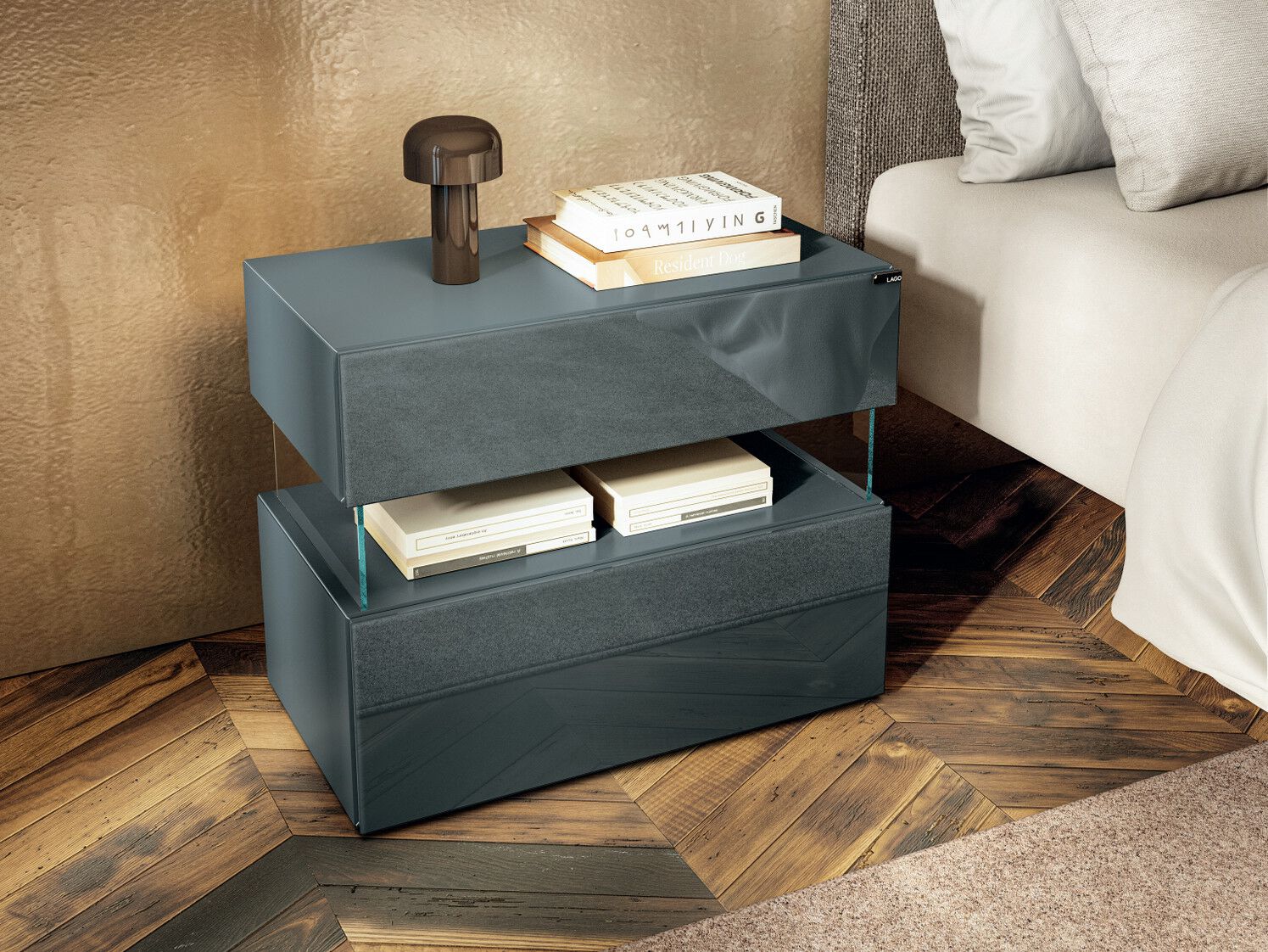 AIR - 0770B Bedside table By Lago