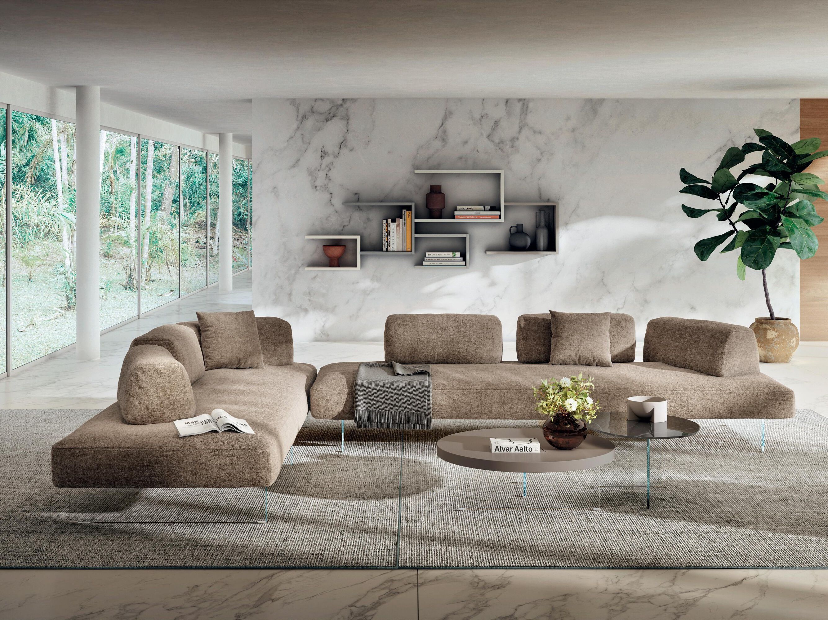 AIR SOFT FREE - 2695 Fabric sofa By Lago | design Daniele Lago