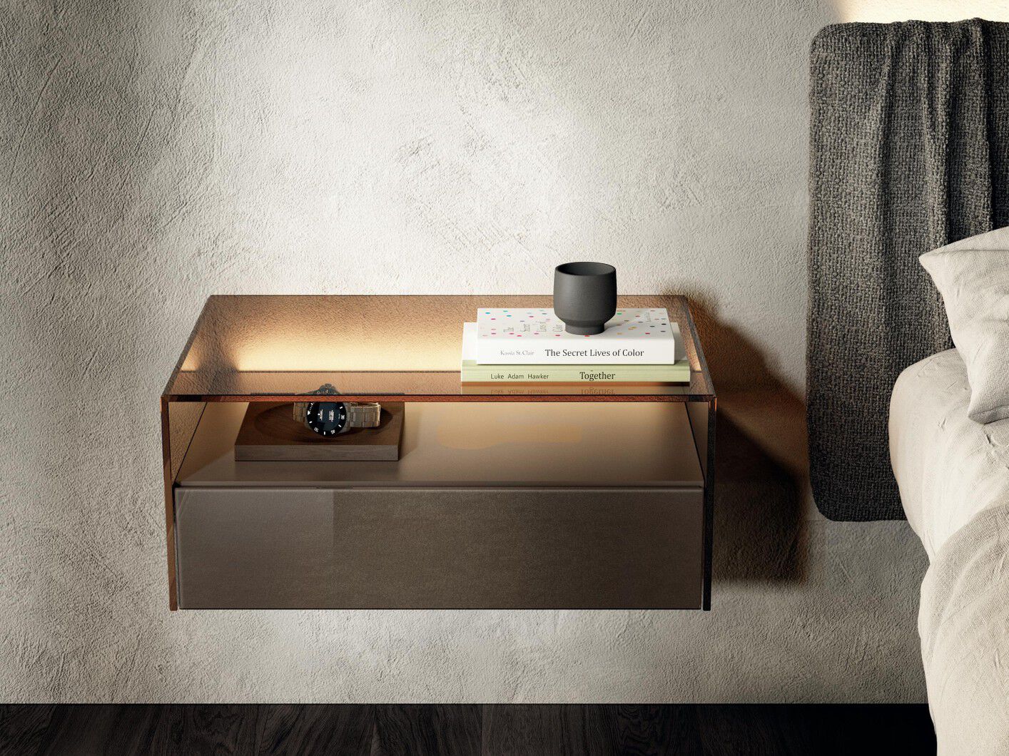 HOM - 2124 Bedside table By Lago
