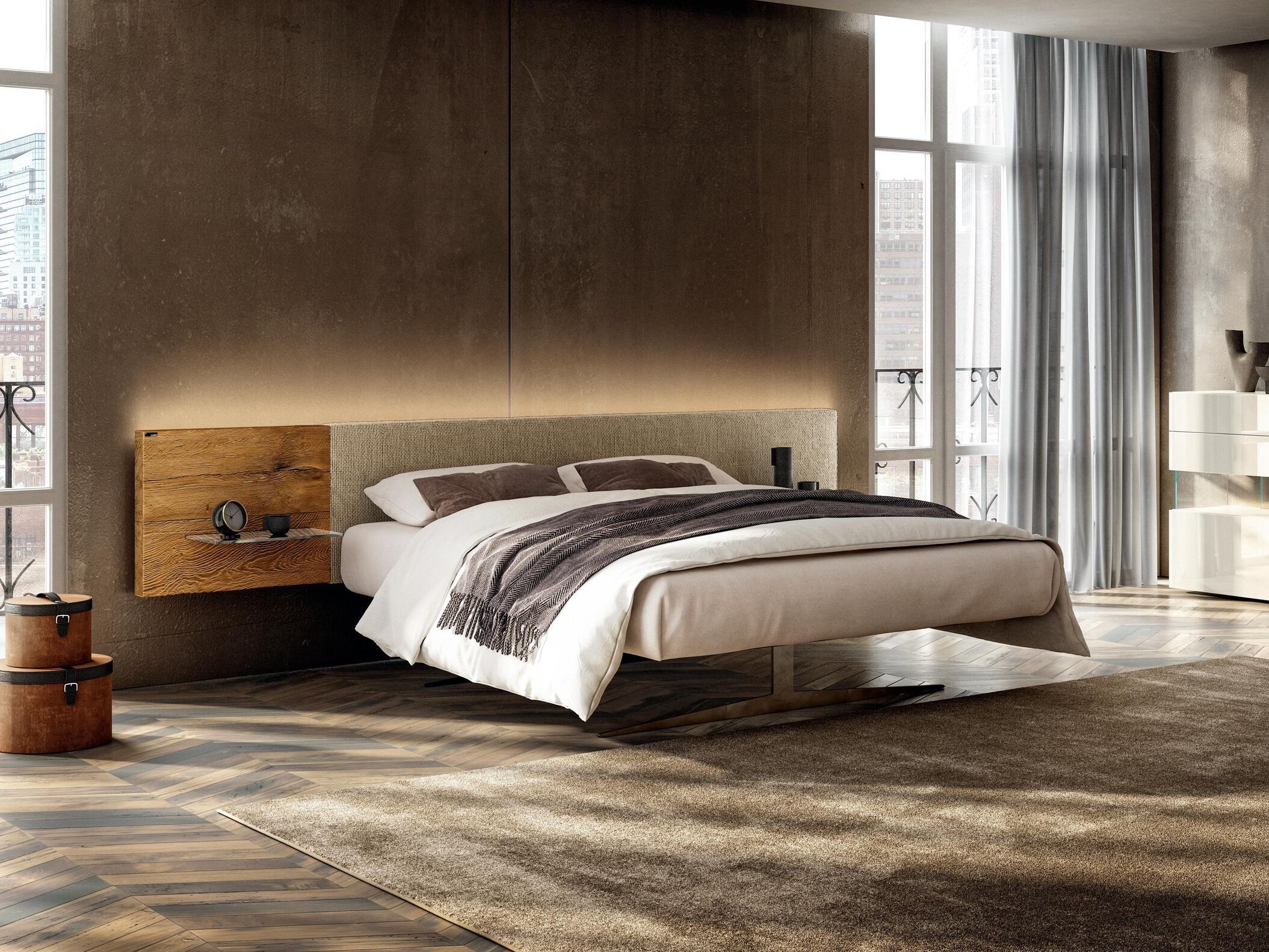 STEEL - 1717 Bed By Lago