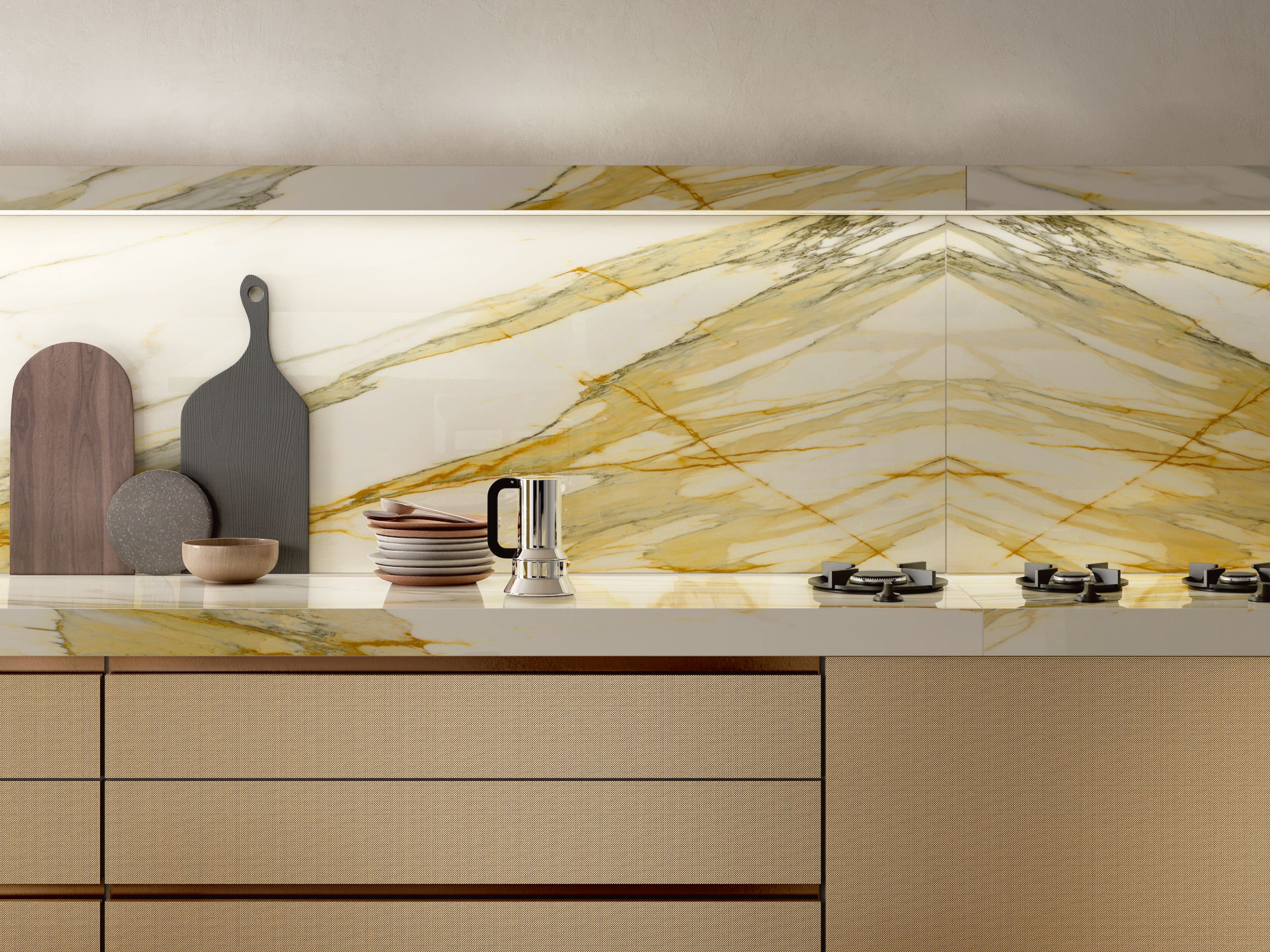 CALACATTA MEDICEO BOOK MATCH LUCIDATO Rivestimento in Laminam® By Laminam