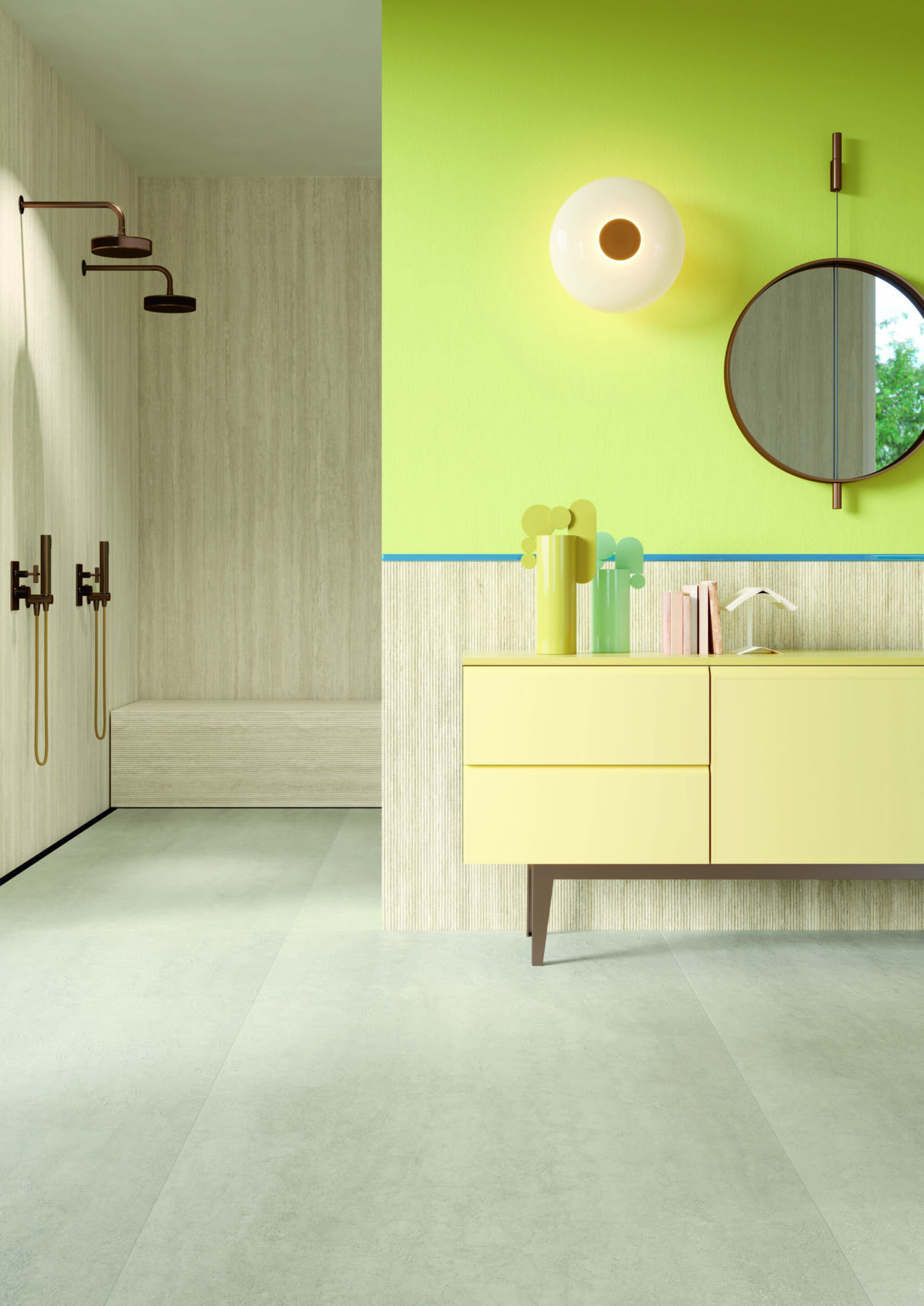 TRAVERTINO BIANCO Wall tiles with travertine effect By Laminam