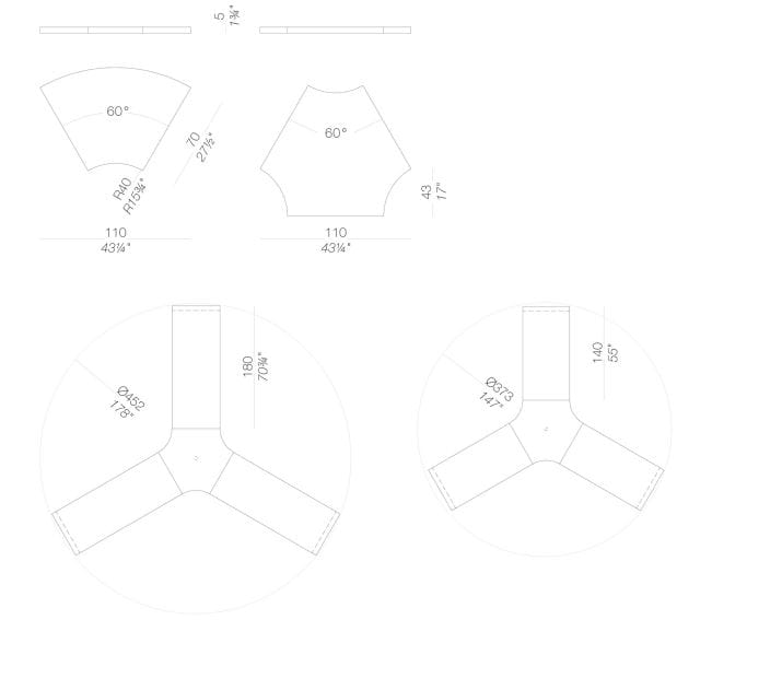 BRUNCH S SHAPE Rectangular honeycomb table By Lapalma | design Romano ...