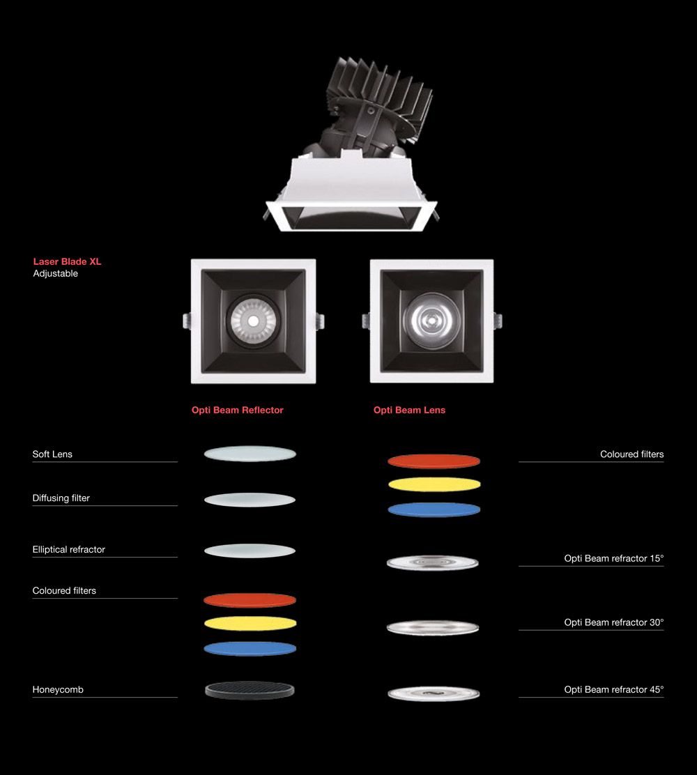LASER BLADE XL Recessed adjustable spotlight for false ceiling By iGuzzini