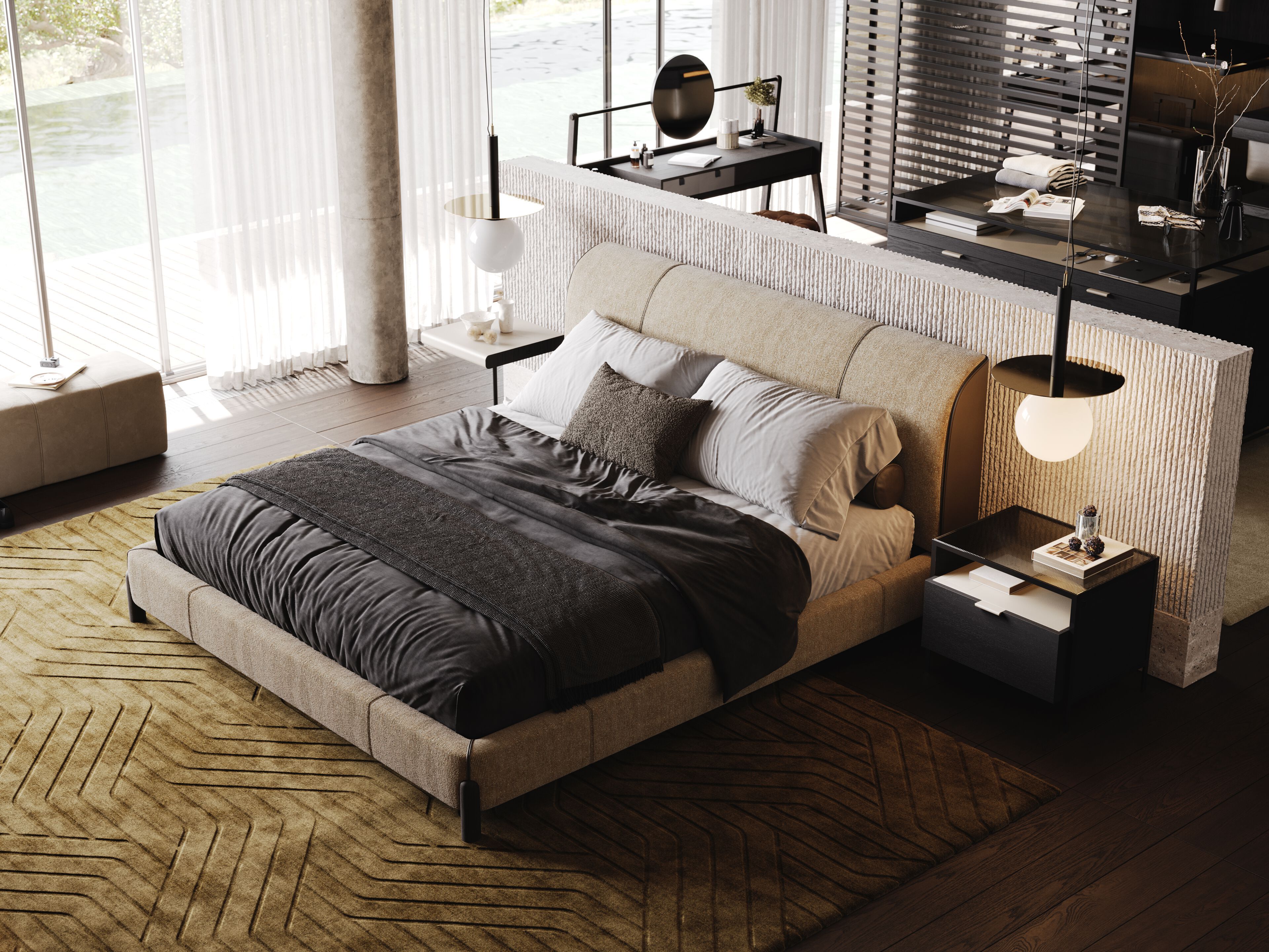 GRAY Bed By Laskasas