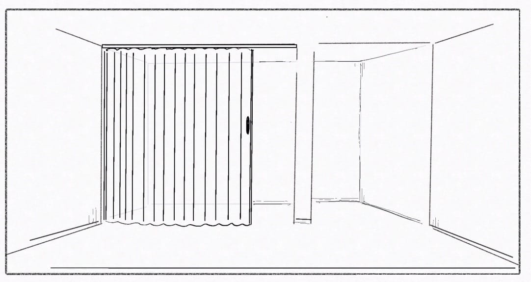 Lateral opening door Textile door By Dooor