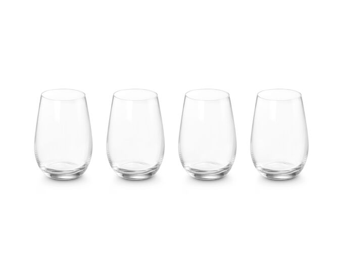 SET OF 4 WATER GLASSES Glass glasses set By Le Creuset