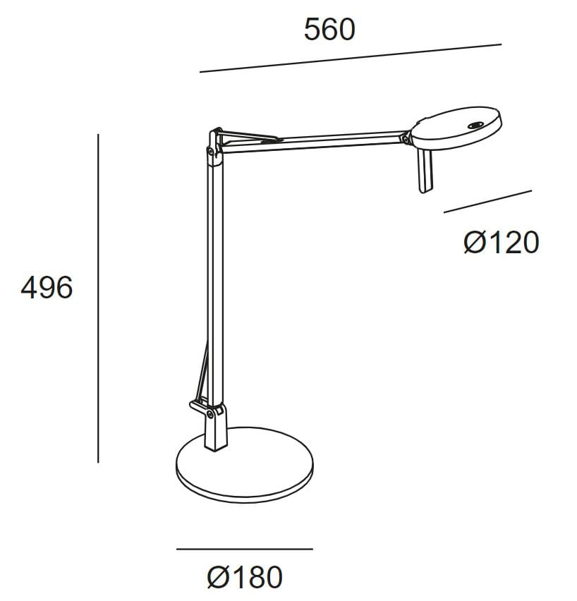 MACA Adjustable LED steel table lamp By LedsC4