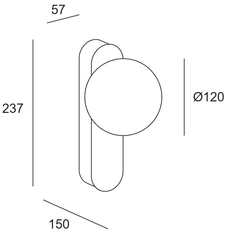 PERLINA Metal wall light By LedsC4