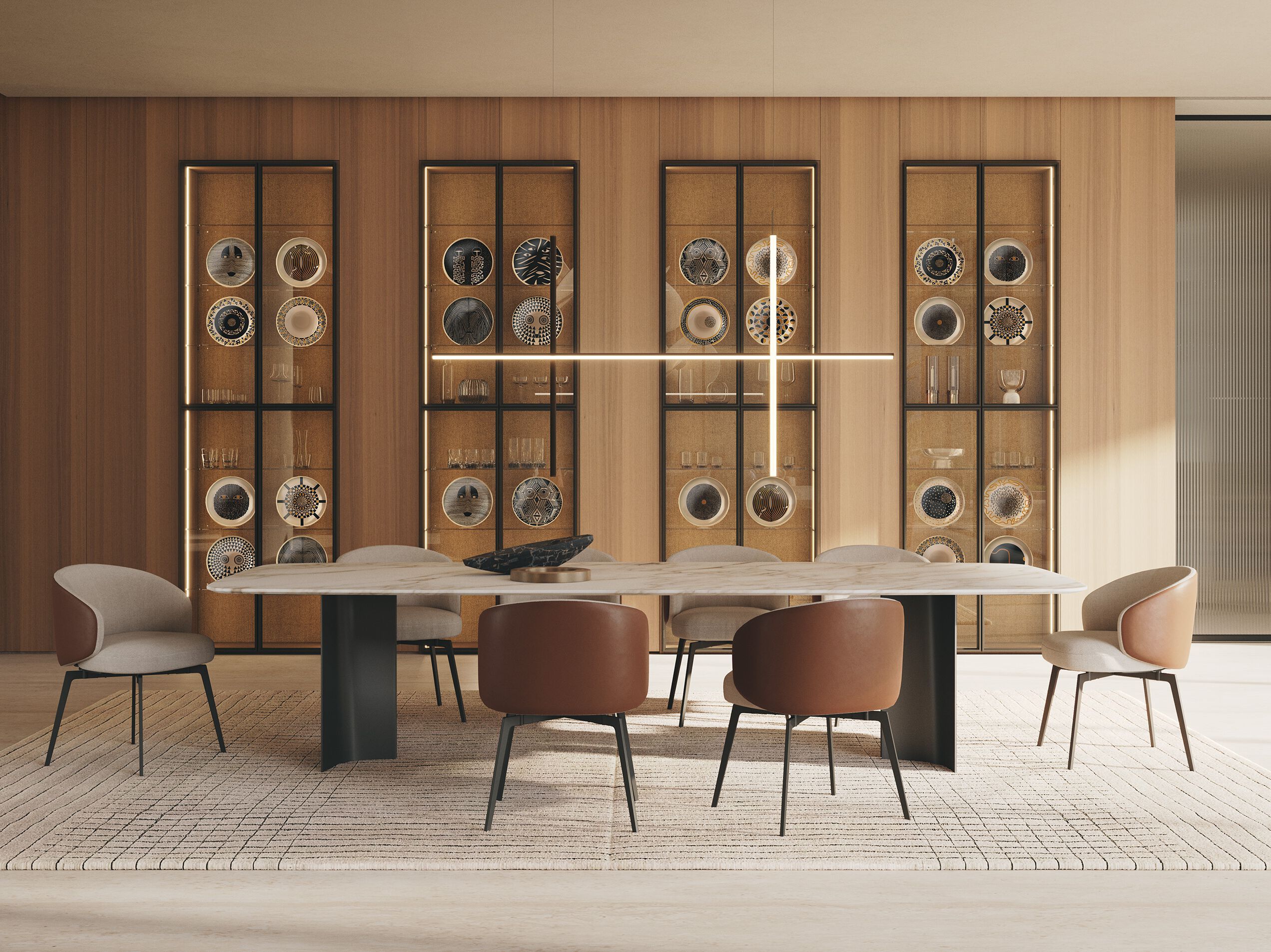 GULLWING Rectangular reconstructed stone table By Lema | design ...