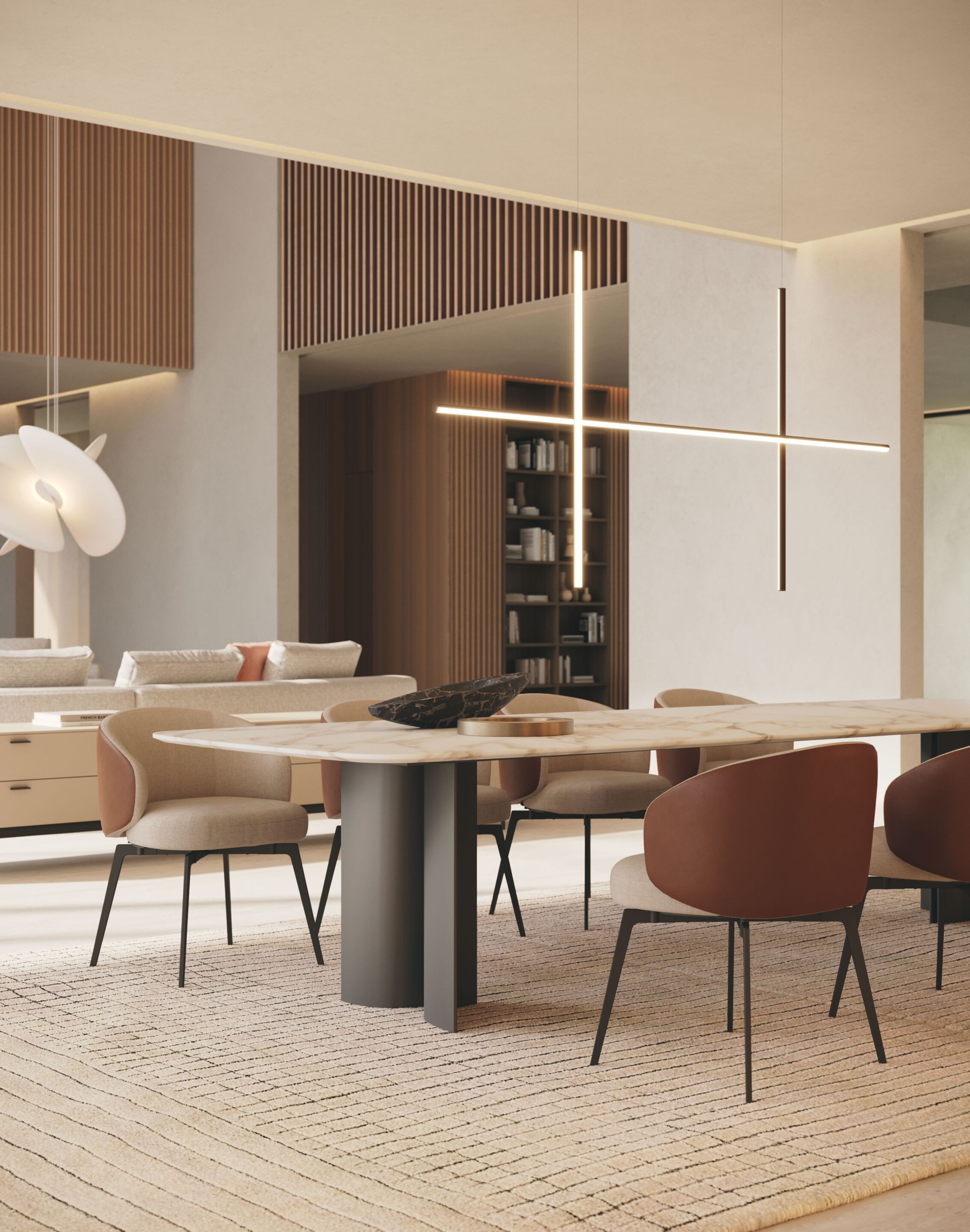 GULLWING Rectangular reconstructed stone table By Lema | design ...