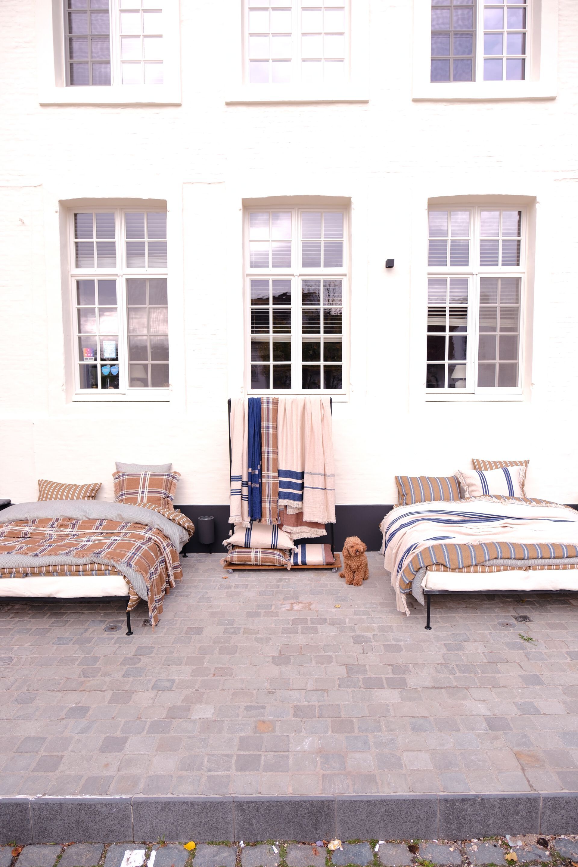 THE INDIGO STRIPE 床罩 By Libeco Home