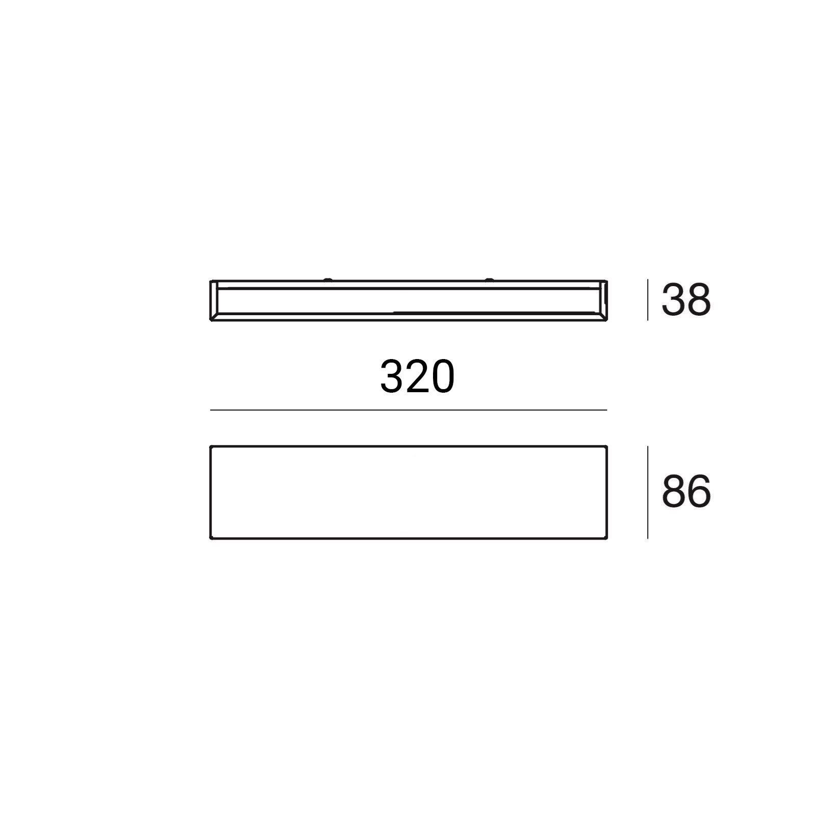 Linea Light Group - BOX_W2 320 BLACK Lampada da parete By In Stock