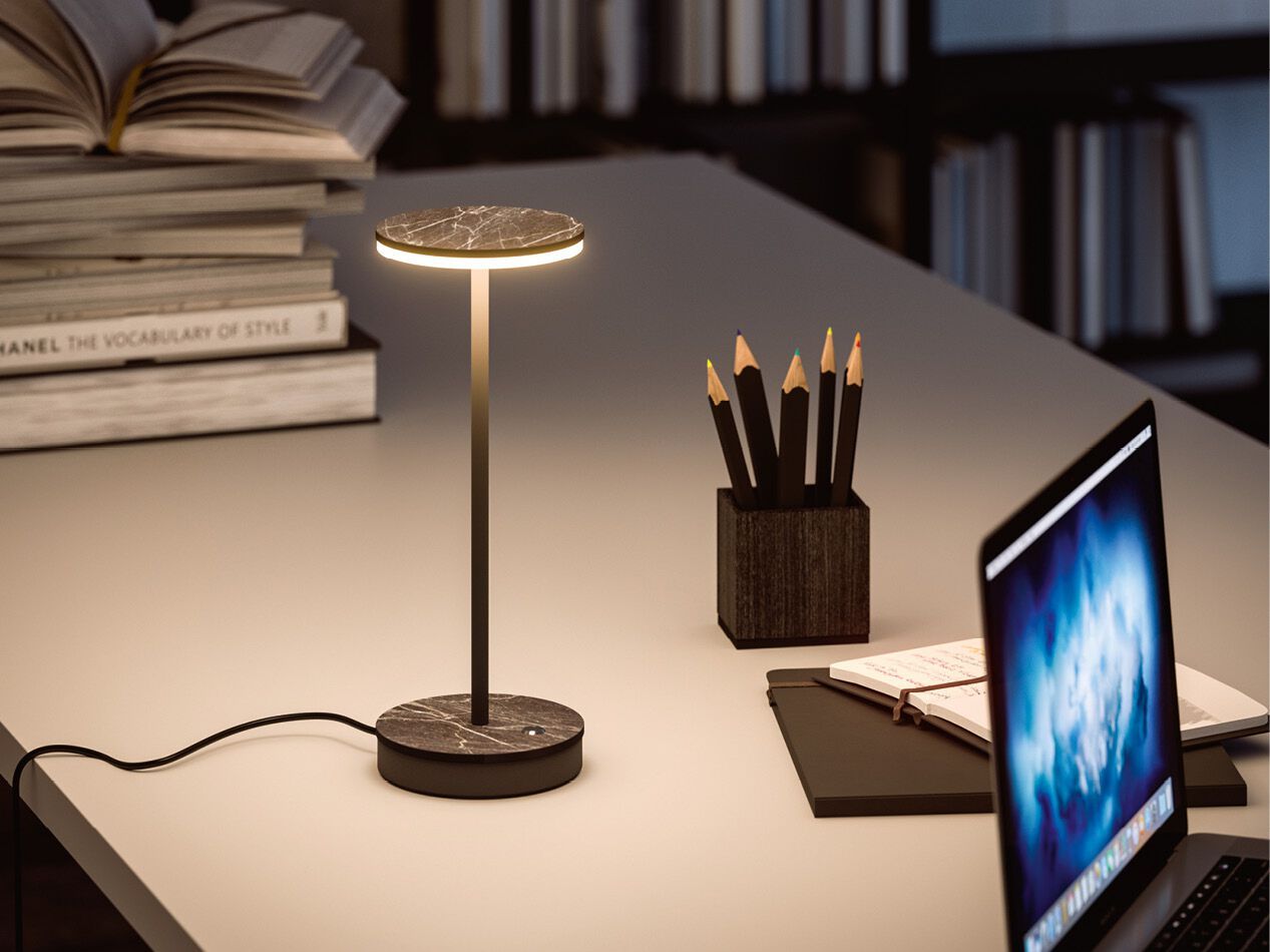 Lampada da tavolo a LED in alluminio GEMINI_TAB - Linea Light Group ...