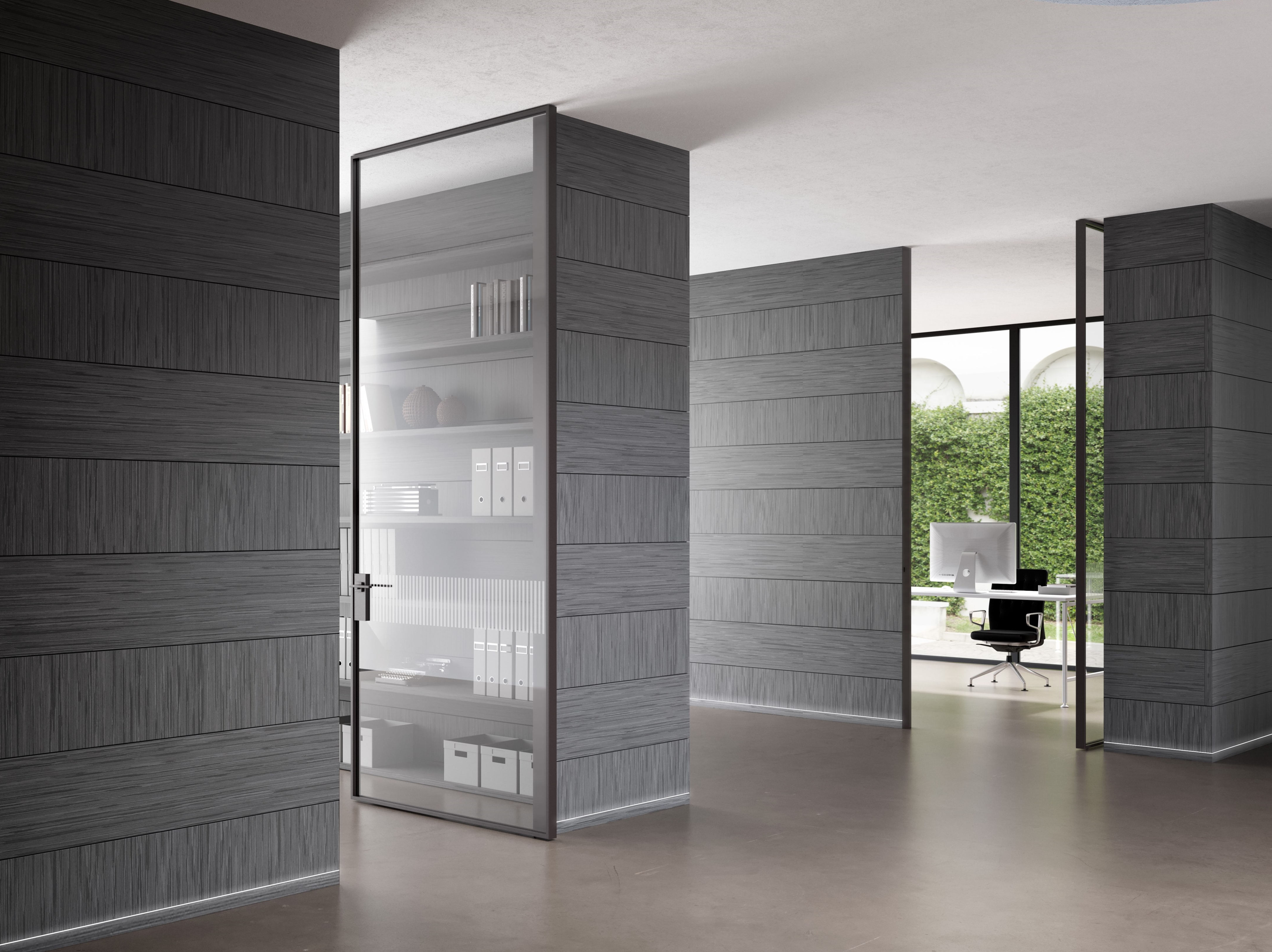 Pivot door Linea Vertical Pivot Door By Linvisibile