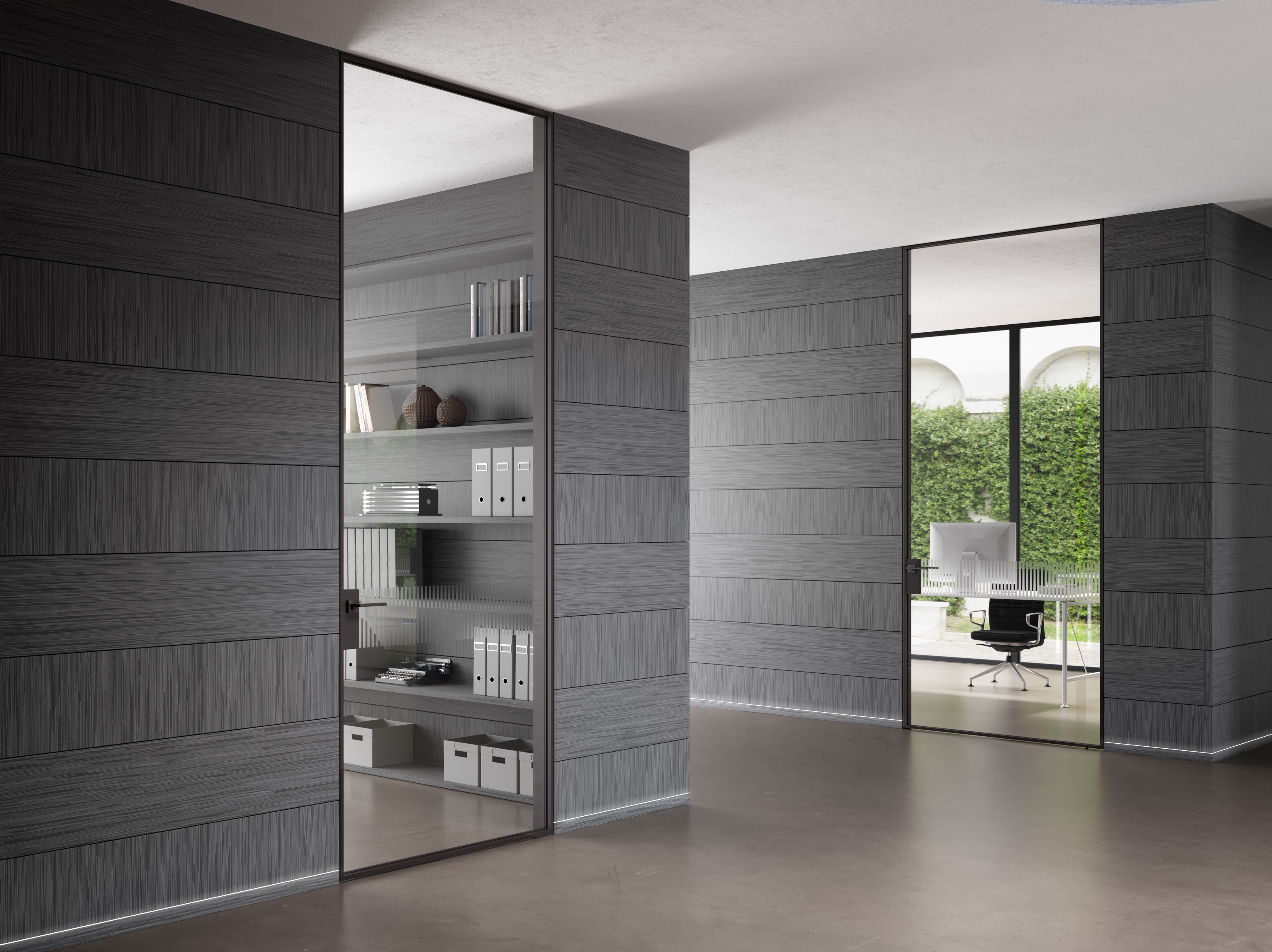Pivot door Linea Vertical Pivot Door By Linvisibile