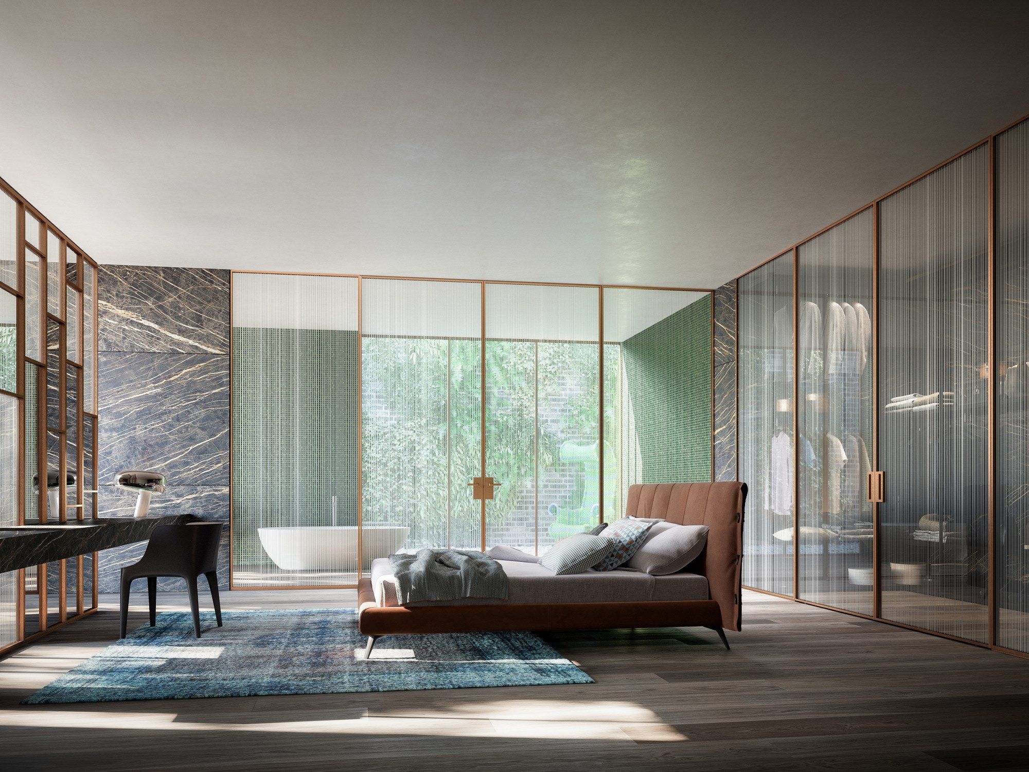 Pivot door Linea Vertical Pivot Door By Linvisibile