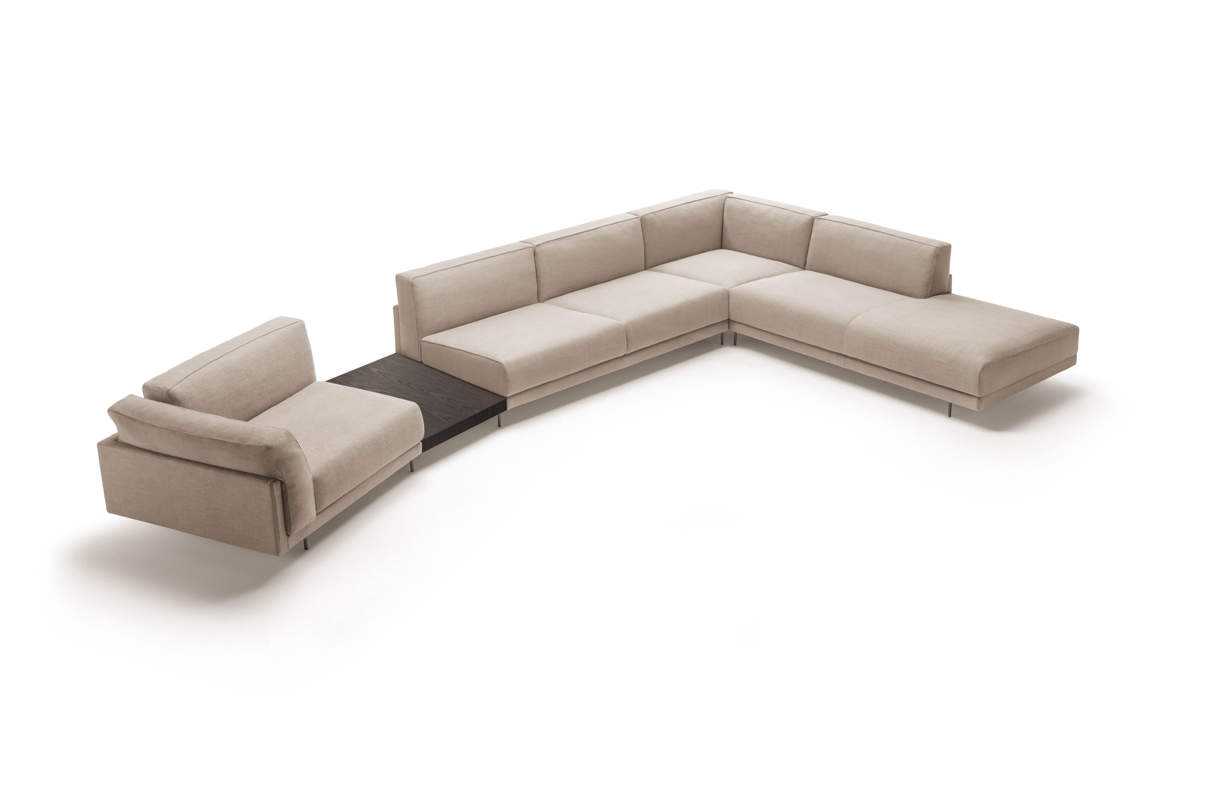 ECHOO SYSTEM Modular fabric sofa By Living Divani | design Piero Lissoni