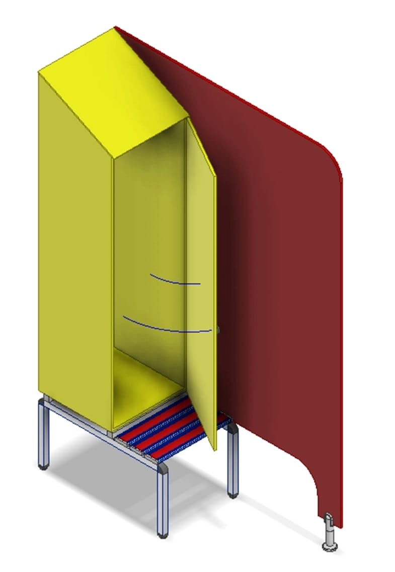 Locker with divider Laminate Locker By GES Group