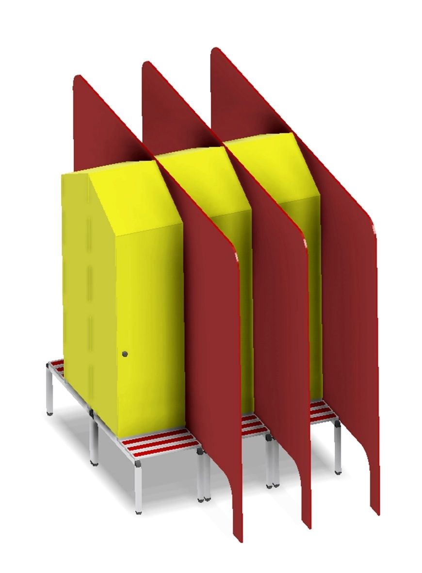 Locker with divider Laminate Locker By GES Group