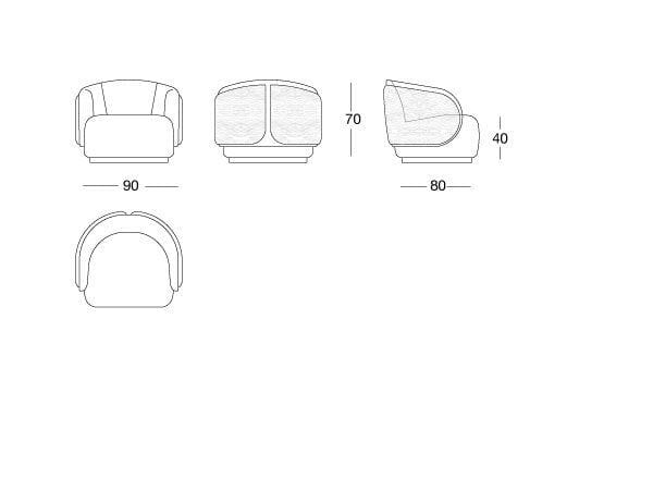 COCOON Armchair By Longhi