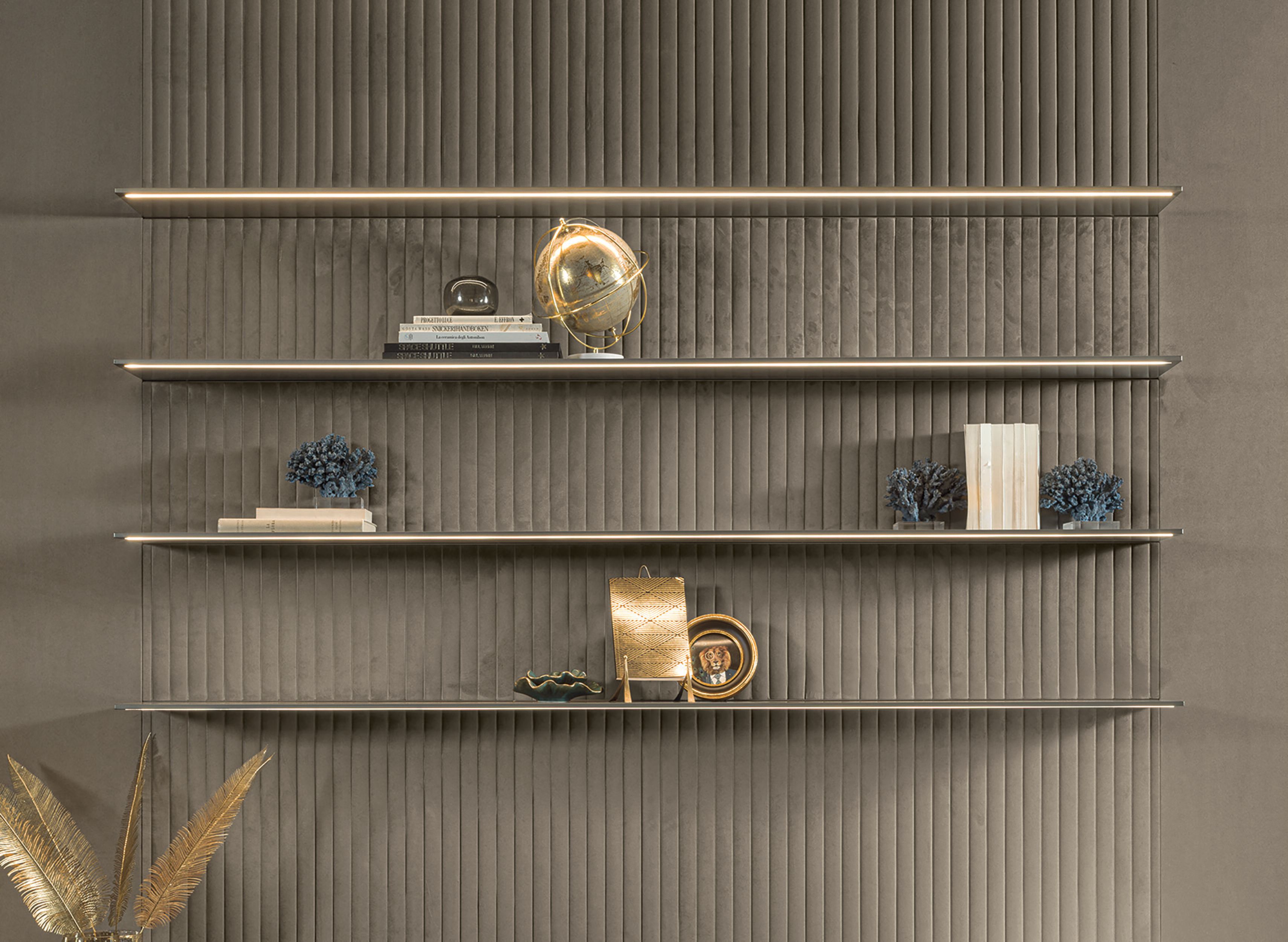 FOREVER SYSTEM LIVING Leather boiserie By Longhi