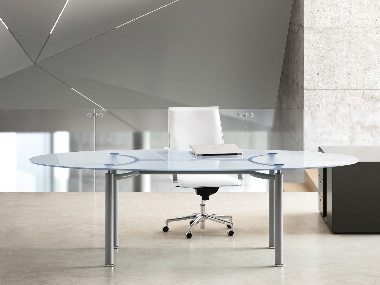 MÈTA | Crystal office desk By FANTONI